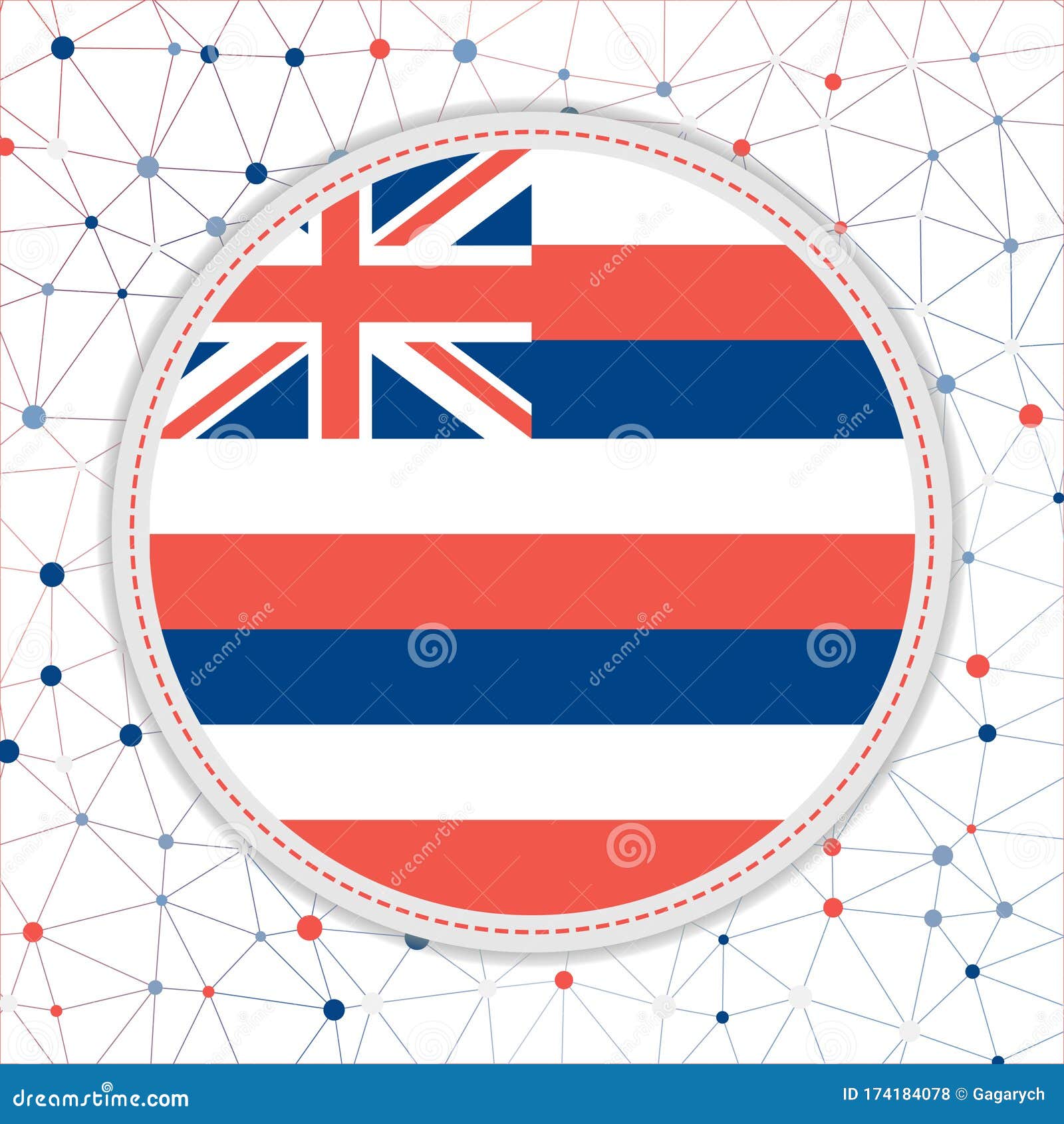 Hawaii Network Map. Vector Illustration | CartoonDealer.com #92820882