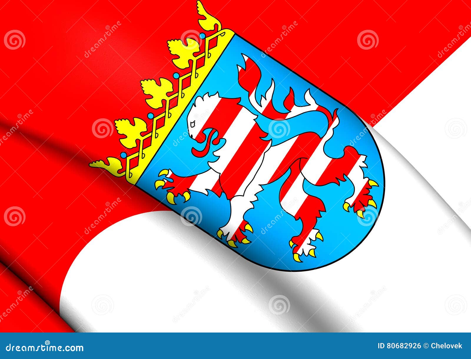 Flag of Hessen Land, Germany. Stock Illustration - Illustration of ...