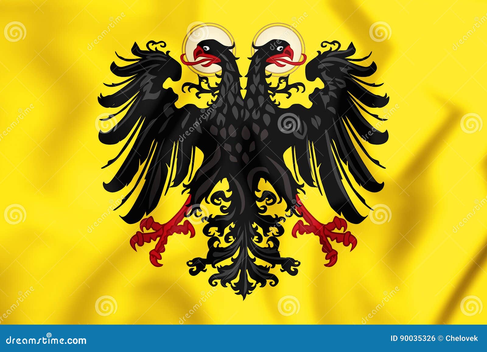 3D Flag Of Holy Roman Empire Royalty-Free Stock Photo | CartoonDealer ...