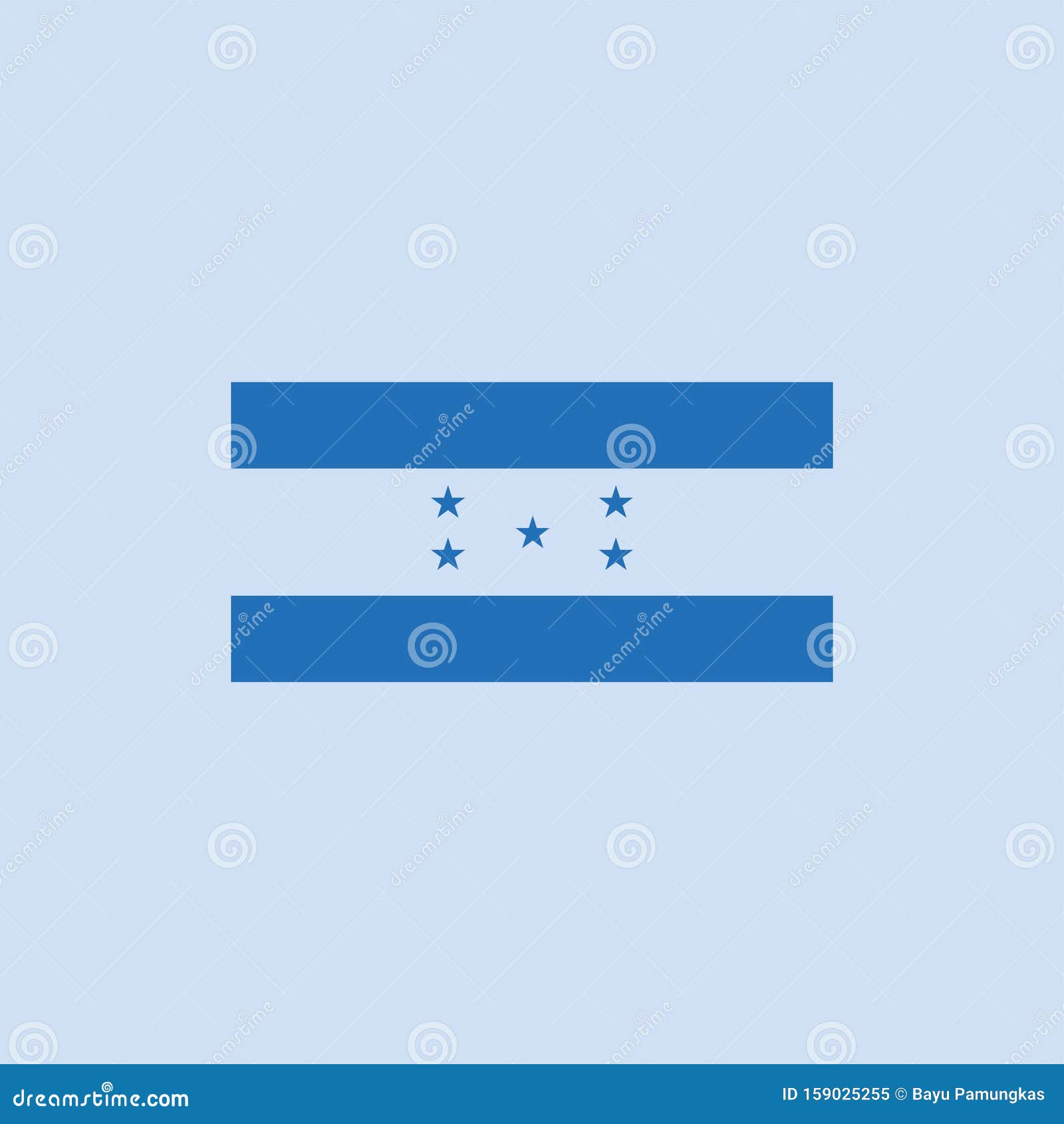 Flag of Honduras Logo Icon stock vector. Illustration of ribbon - 159025255