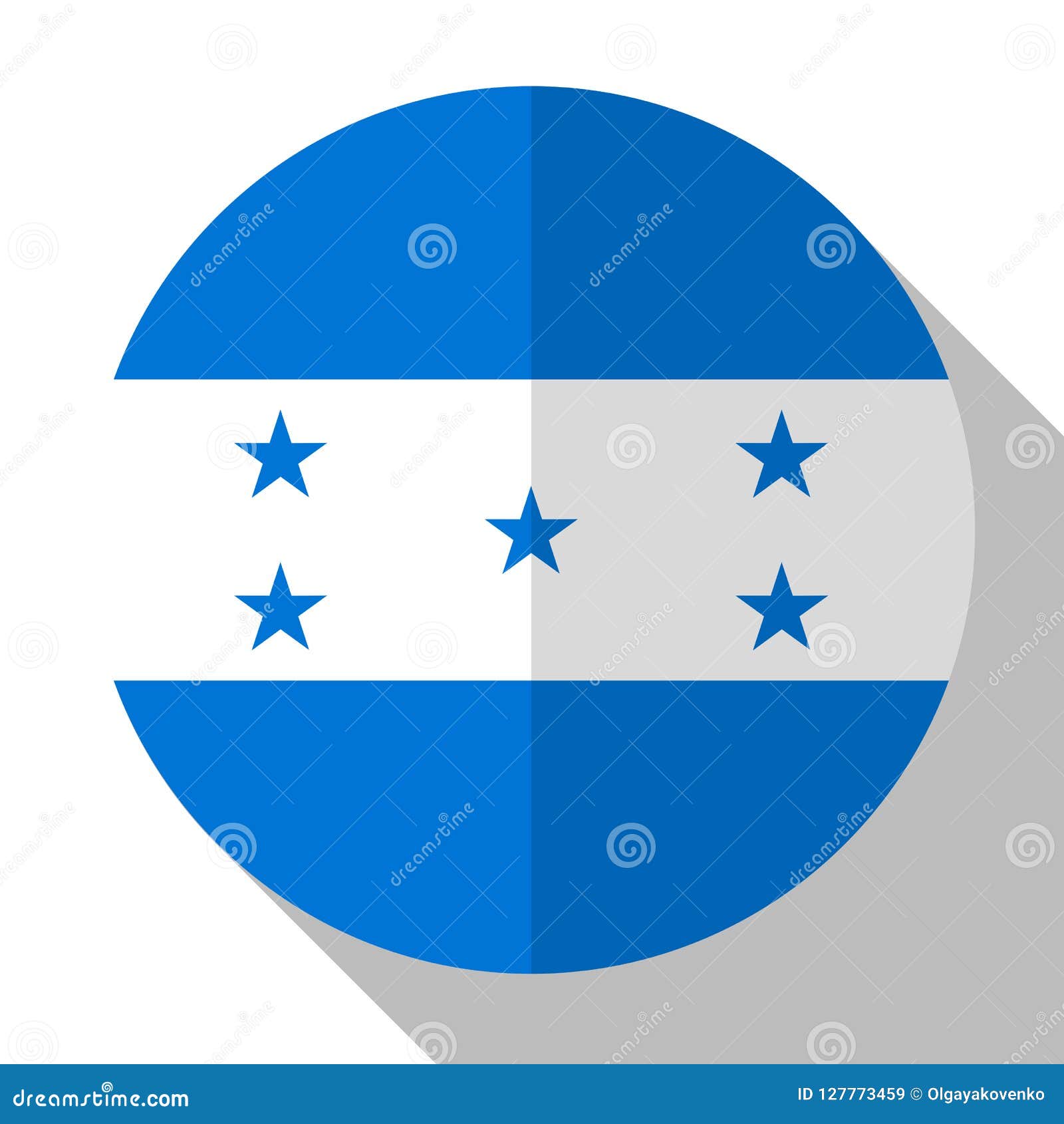 Honduras Round Circle Flag. Honduran Circular Button Banner Icon. EPS ...