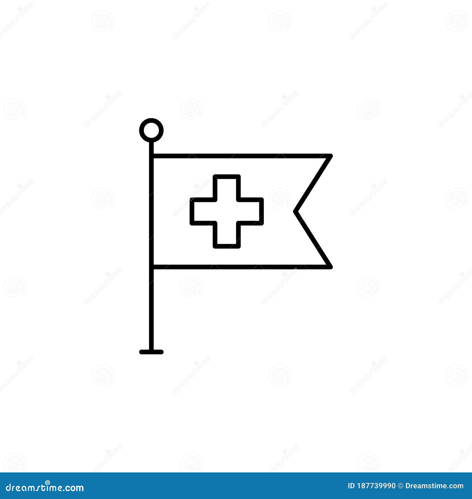 Flag Hospital Icon. Element of Medicine for Mobile Concept and Web Apps ...