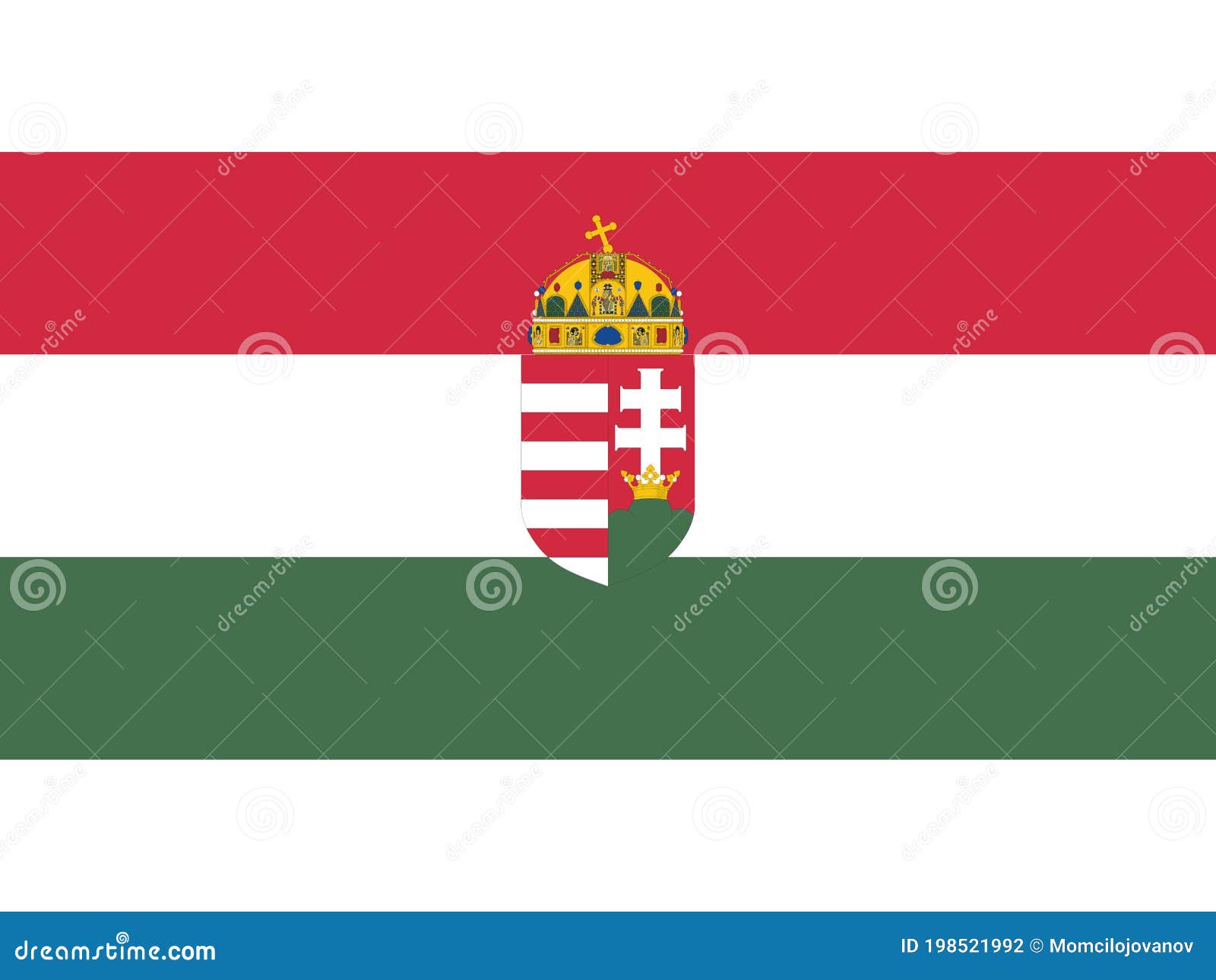 Flag of Hungary from 1915 To 1918 and from 1919 To 1946 Stock Vector ...