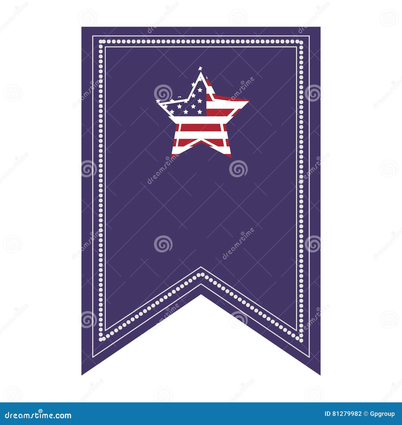 Flag Icon with American Star Stock Illustration - Illustration of ...