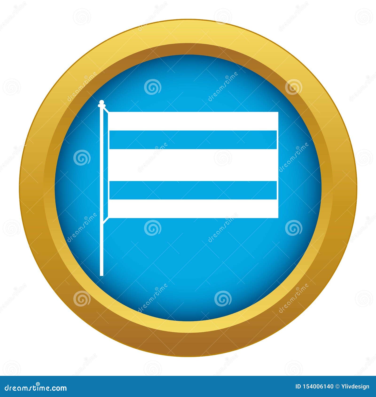 Flag Icon Blue Vector Isolated Stock Vector - Illustration of element ...