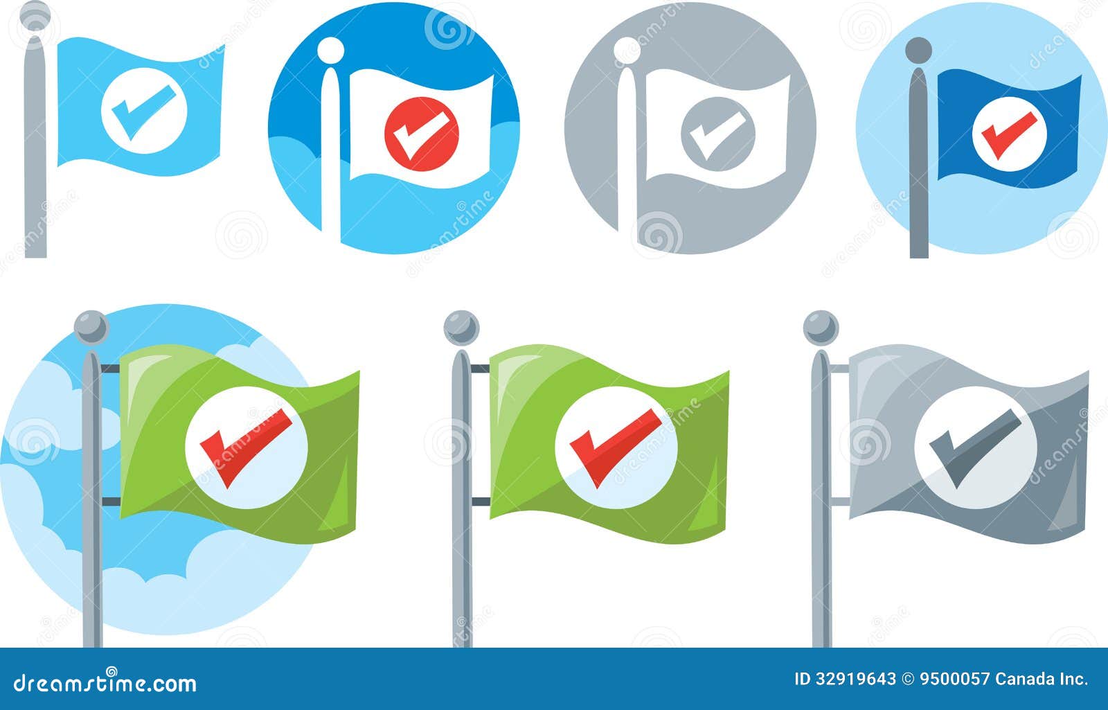 Flag Icon stock vector. Illustration of wind, icon, flagged - 32919643