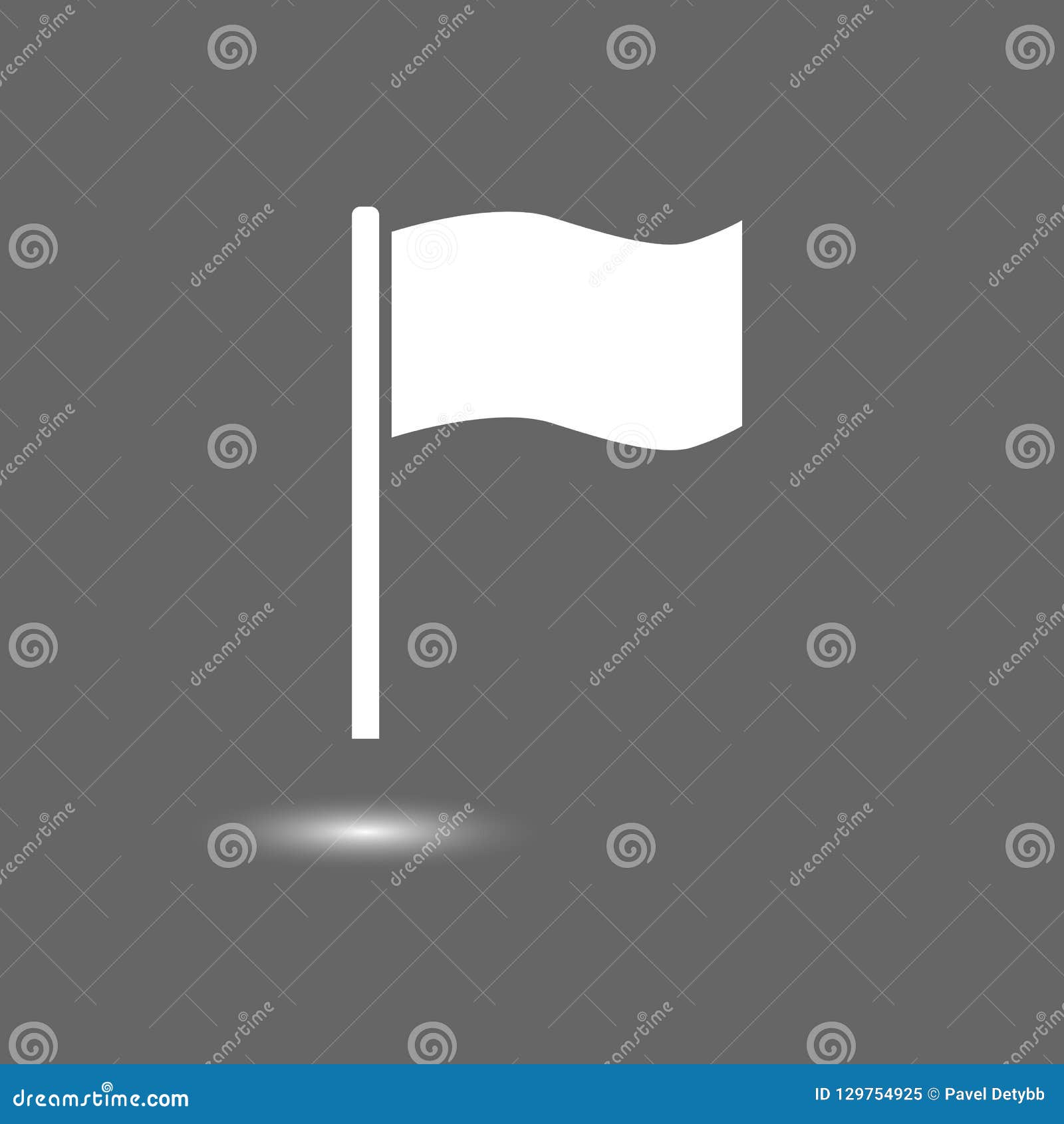 Flag Icon. Location Marker Symbol. Vector Illustration, Flat Design ...