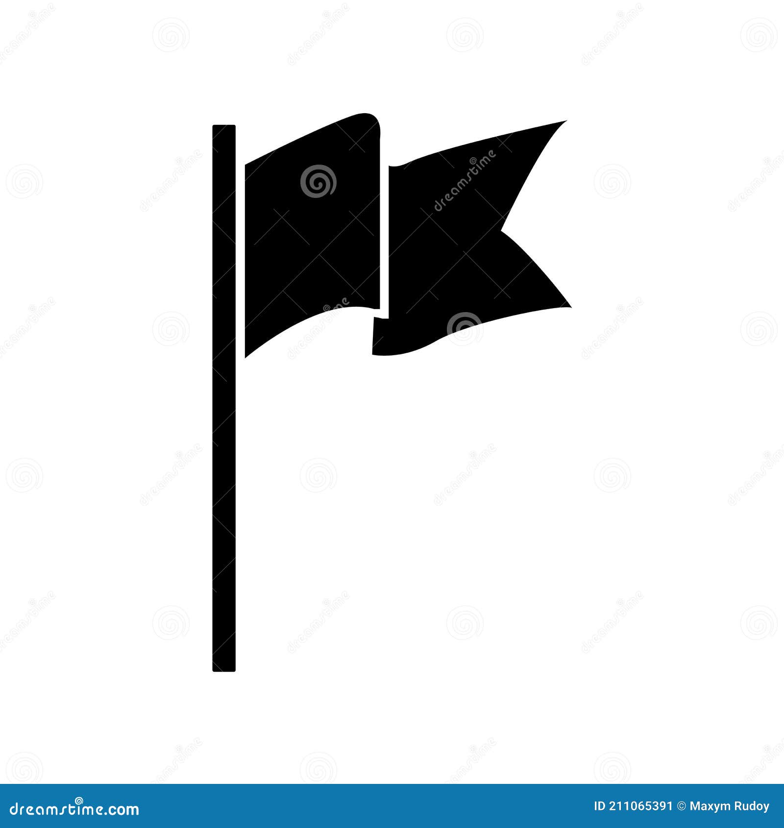 Flag Icon, Logo Isolated on White Background Stock Vector ...