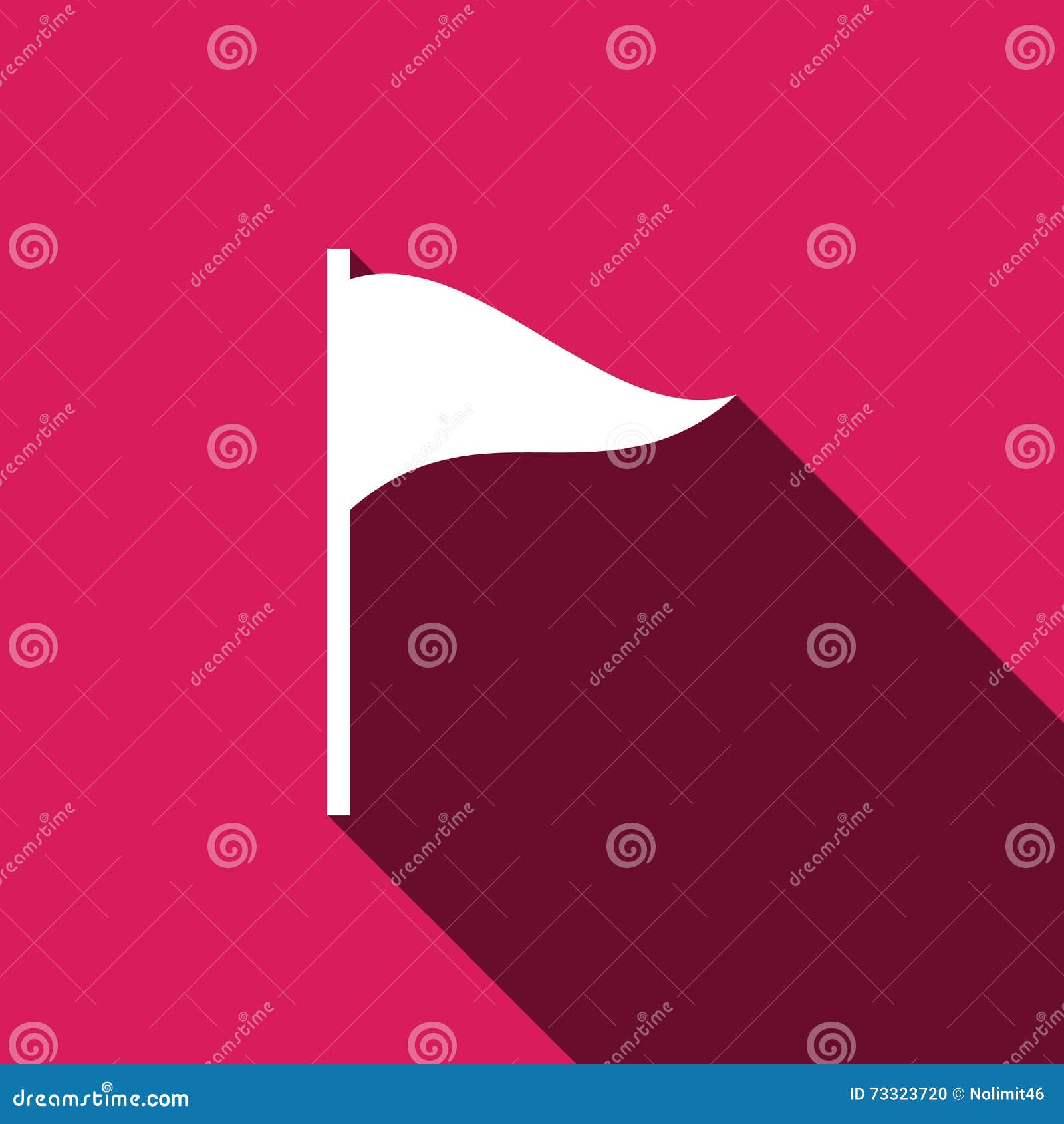 Flag icon with long shadow stock illustration. Illustration of frame ...