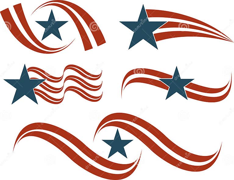 Flag Icon Set in Red and Blue Stock Vector - Illustration of proud ...