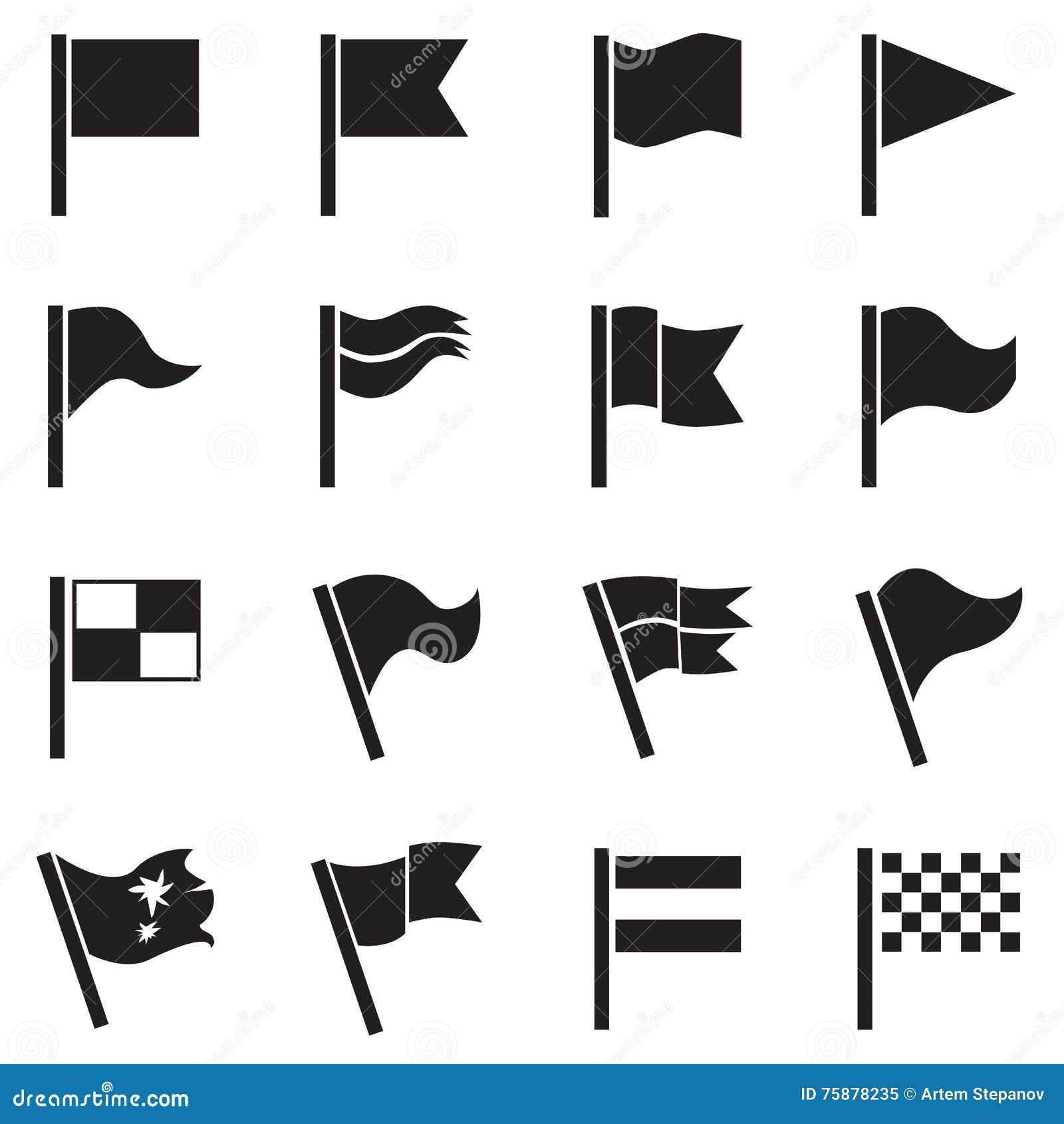 Flag Icon Set. National Flags Of The World With Abstract Background And ...