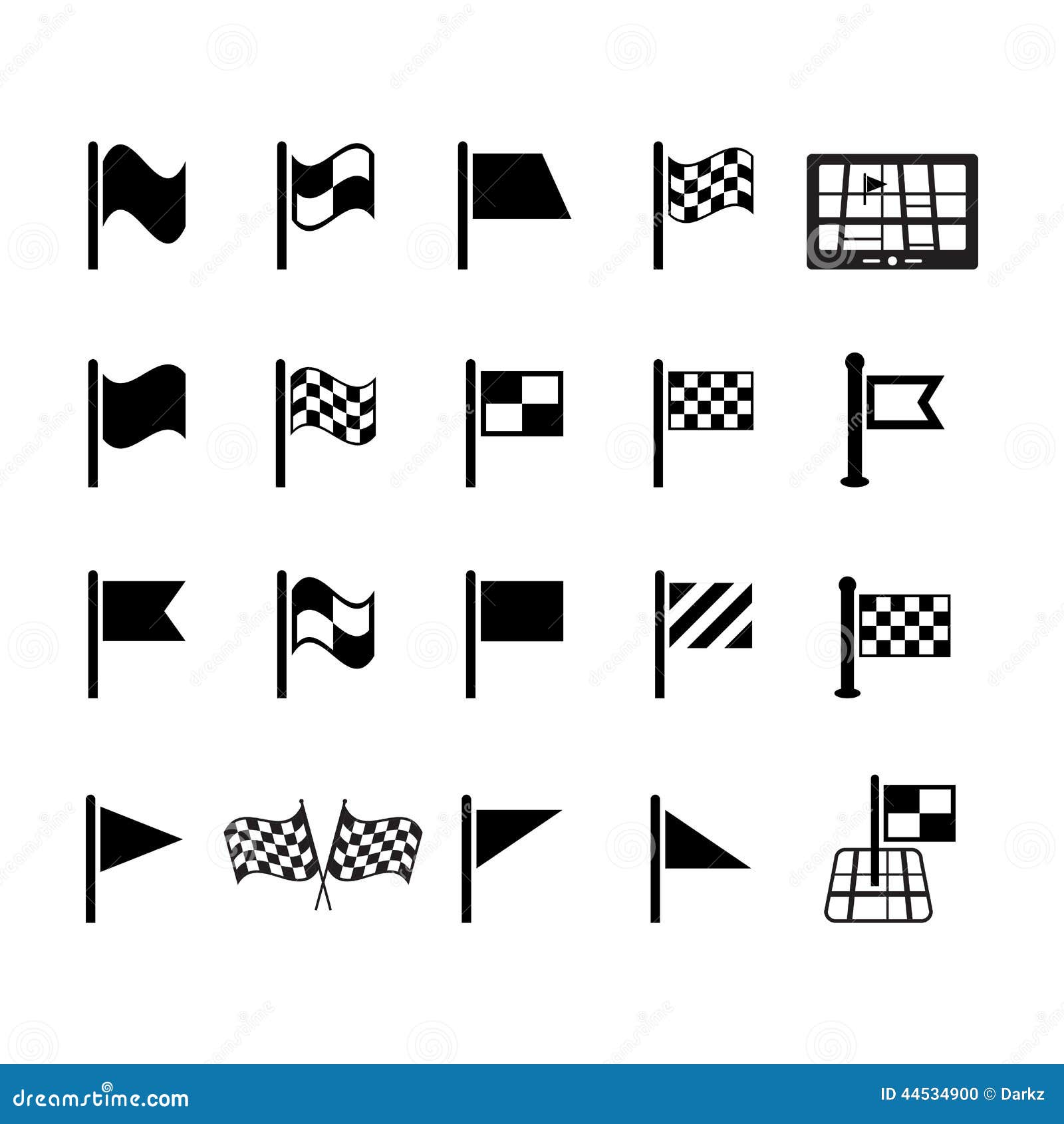 Flag Icon stock illustration. Illustration of flat, flag - 44534900