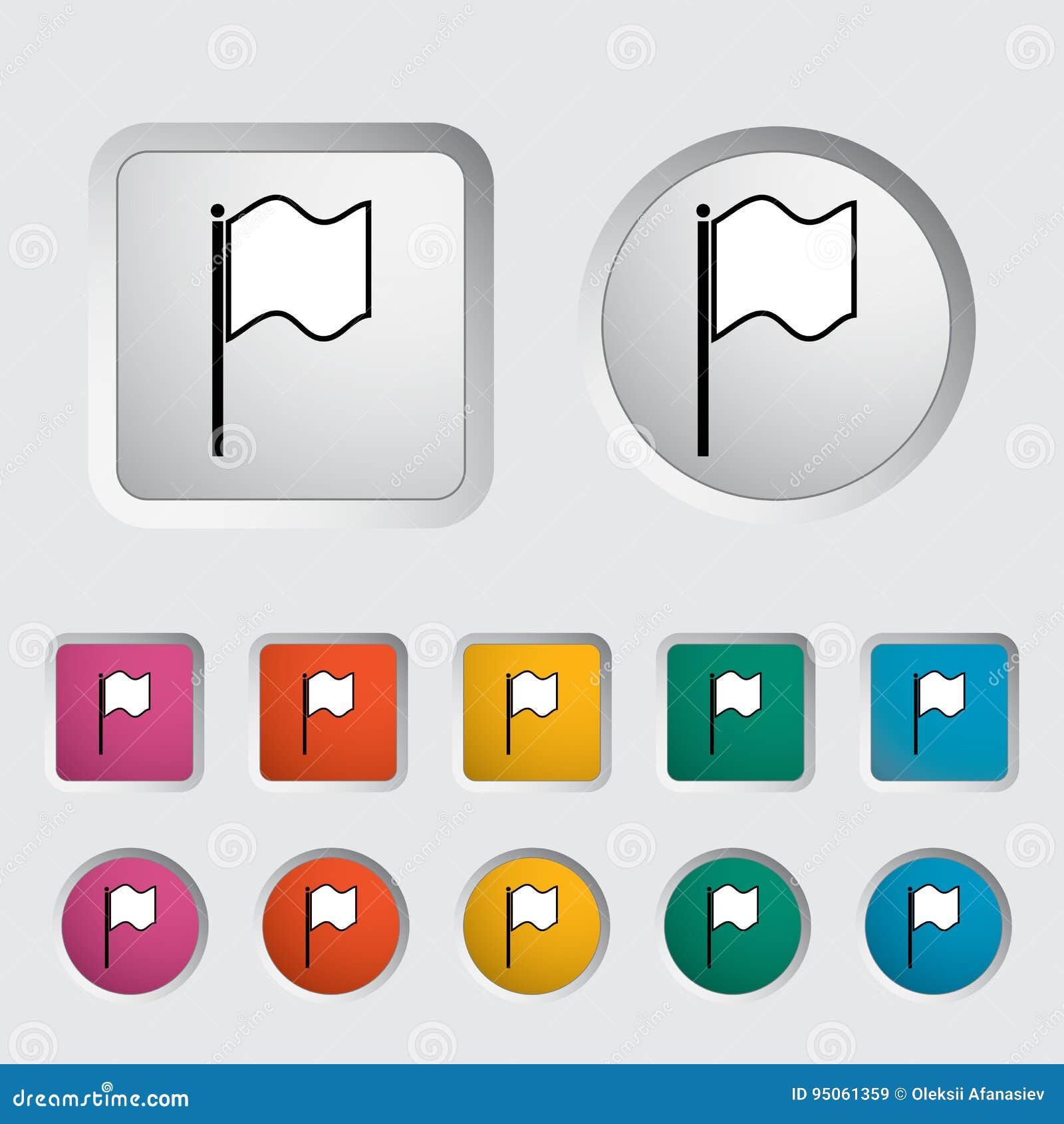 Flag icon. stock vector. Illustration of element, symbol - 95061359