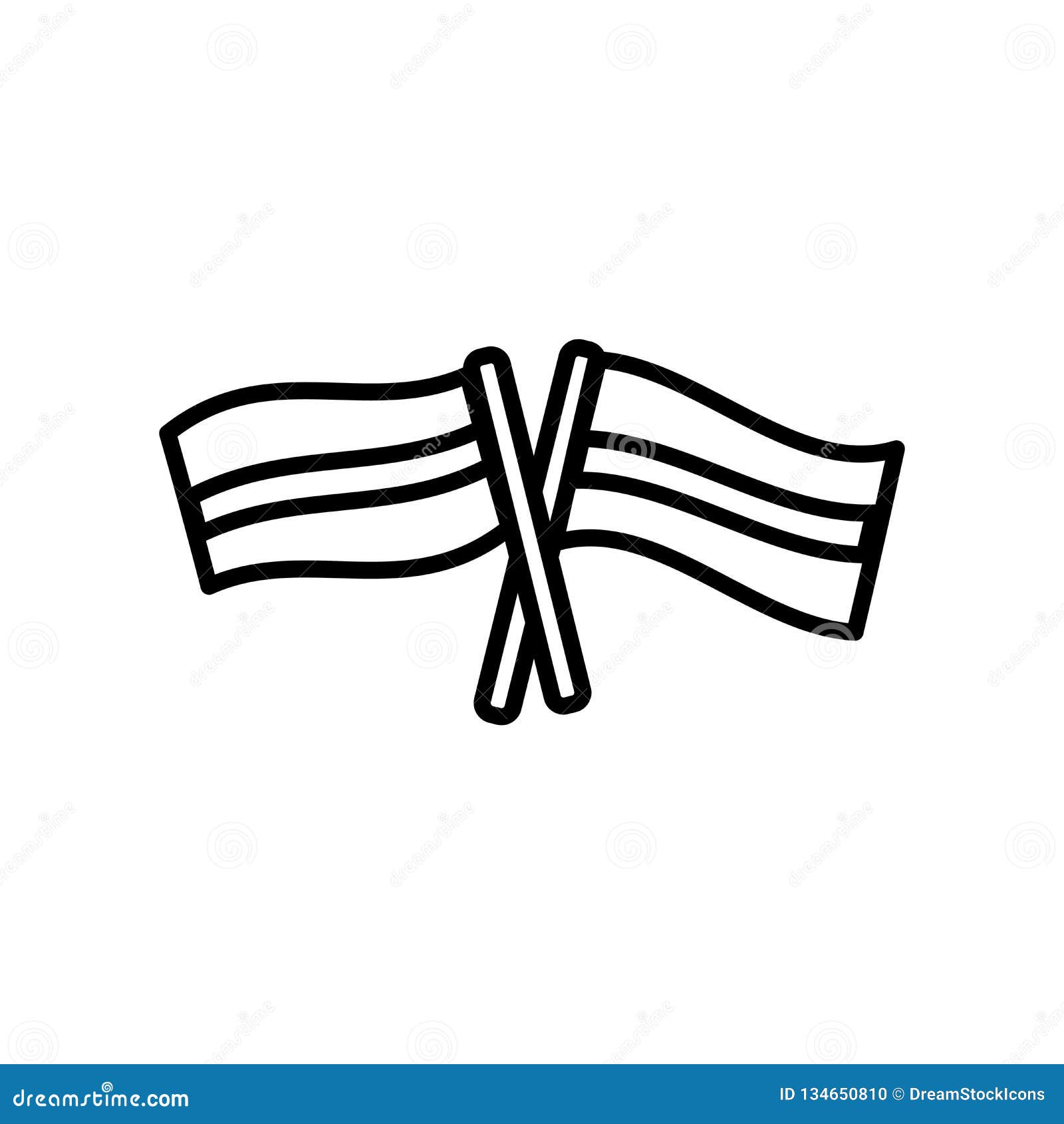 Flag Icon Vector Isolated on White Background, Flag Sign , Line or ...