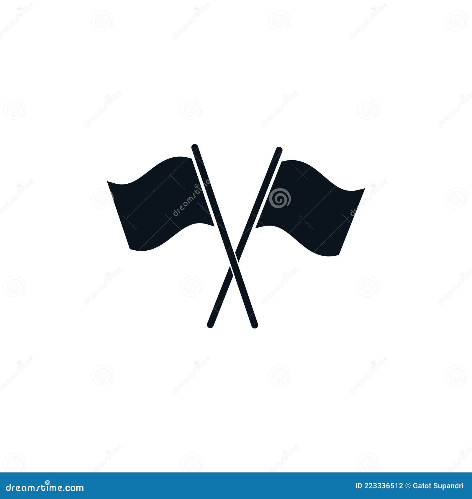 Flag Icon Vector Logo Design Template Stock Vector - Illustration of ...