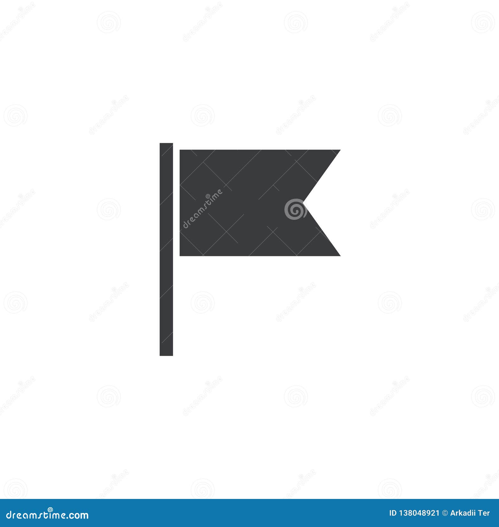 Flag Icon. Vector Icon. Flag Shape. Pointer Symbol. Direction Sign. Map ...