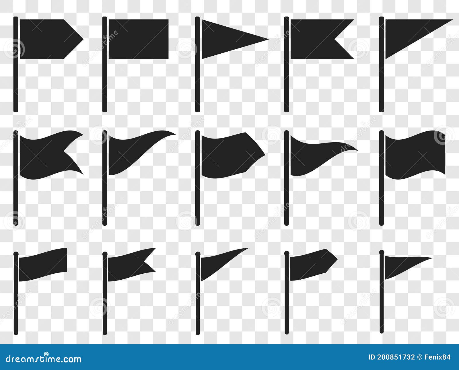 Flag Icons Set. Vector Signs. Banner Logo Stock Vector - Illustration ...