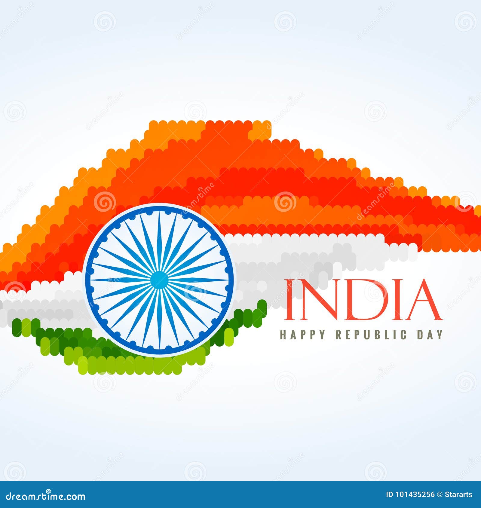 Flag of India Creative Vector Design Illustration Stock Vector ...