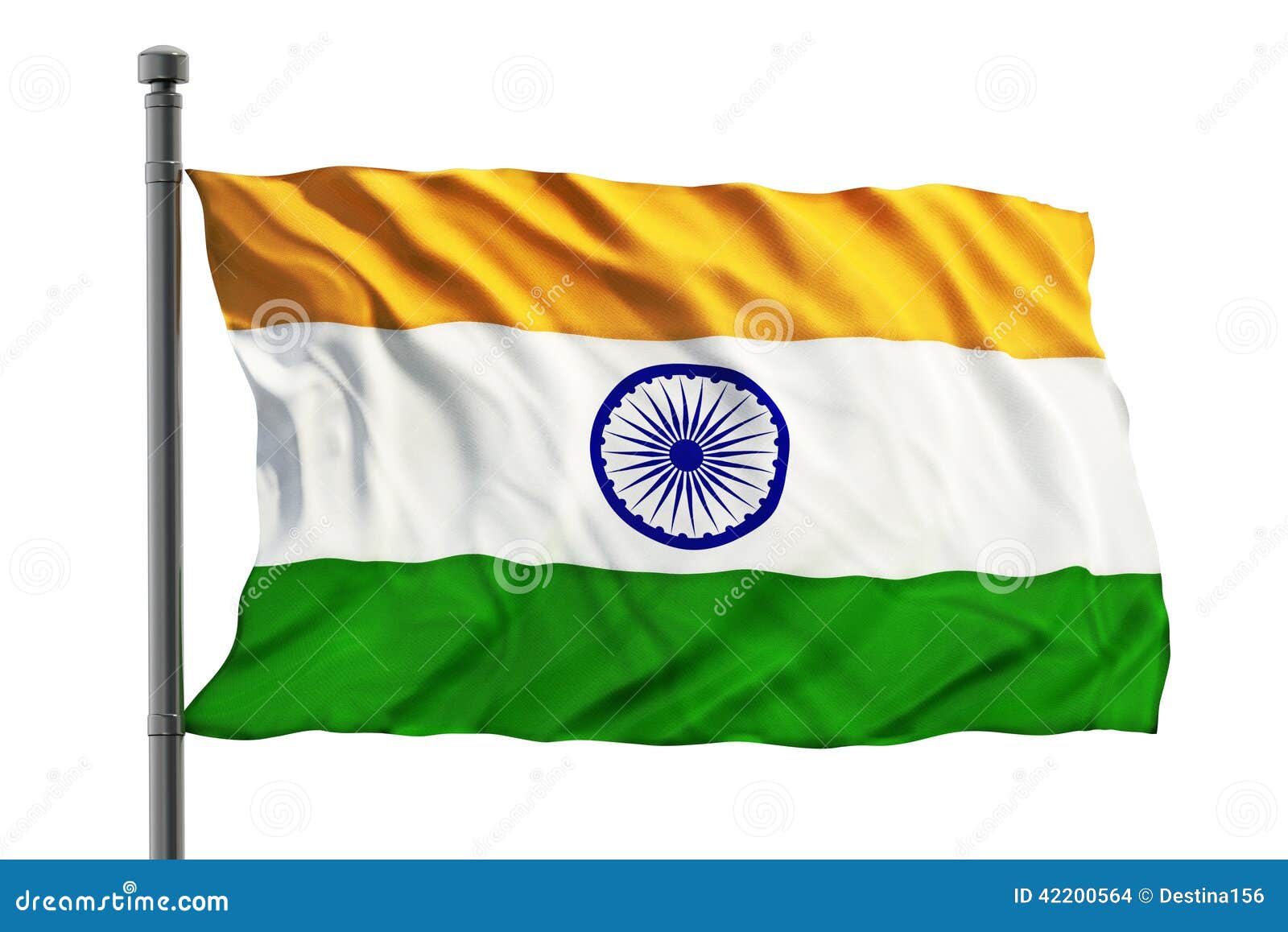 Flag of India stock photo. Image of fabric, flagpole - 42200564