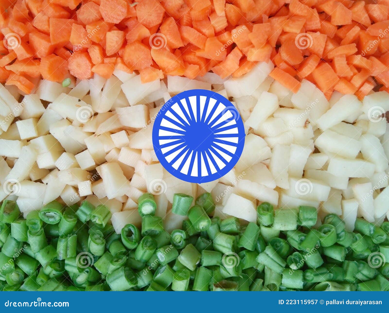 Flag of India Made by Chopped Vegetables Stock Image - Image of india ...