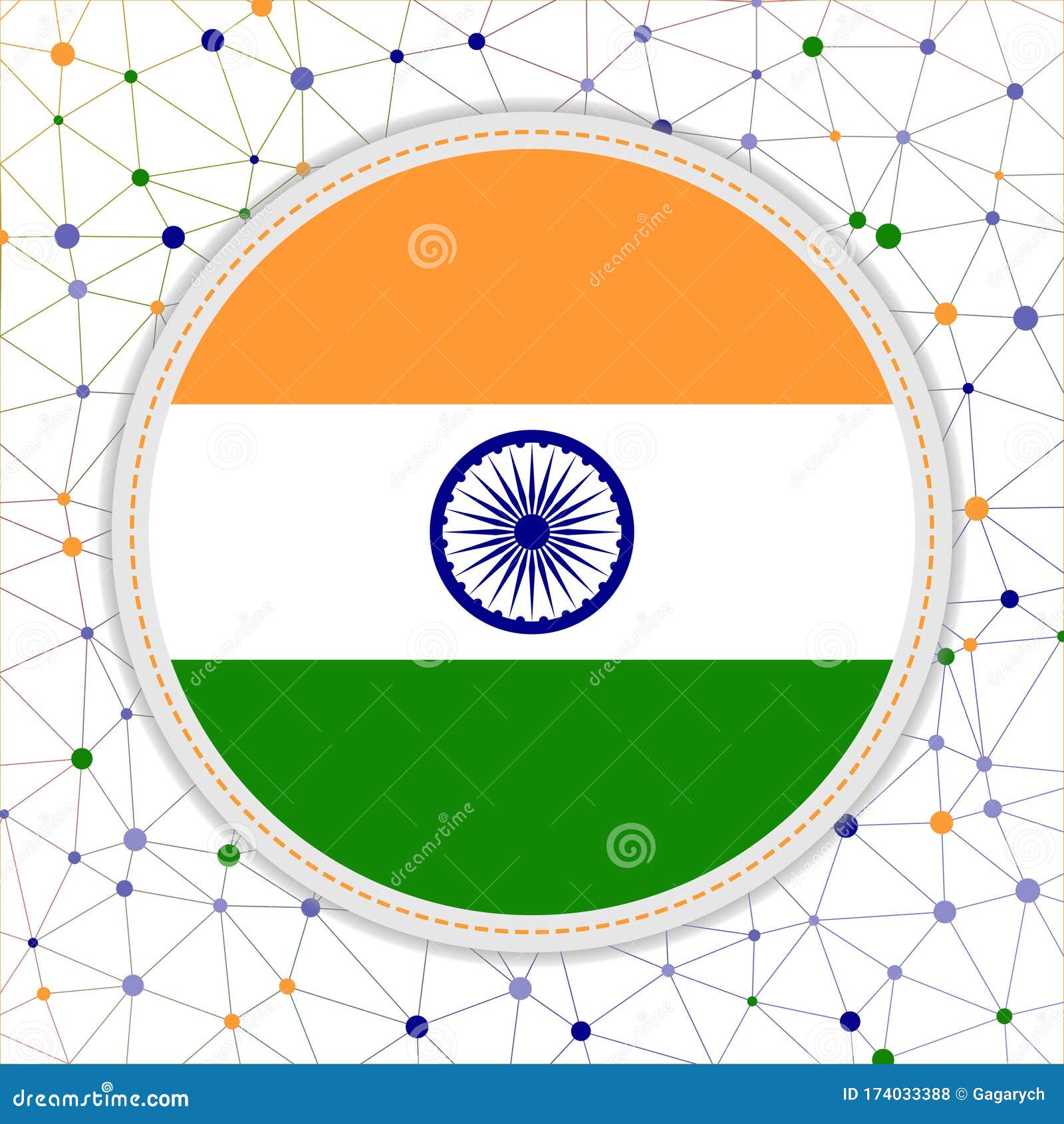 India Network Map. Vector Illustration | CartoonDealer.com #86815692