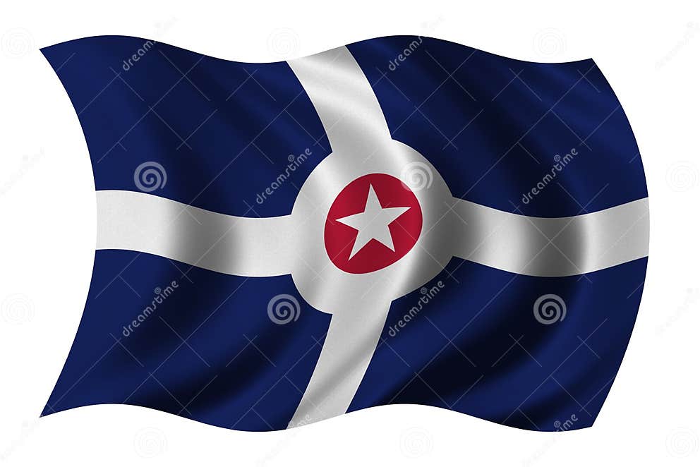 Flag of Indianapolis stock illustration. Illustration of american - 2158478