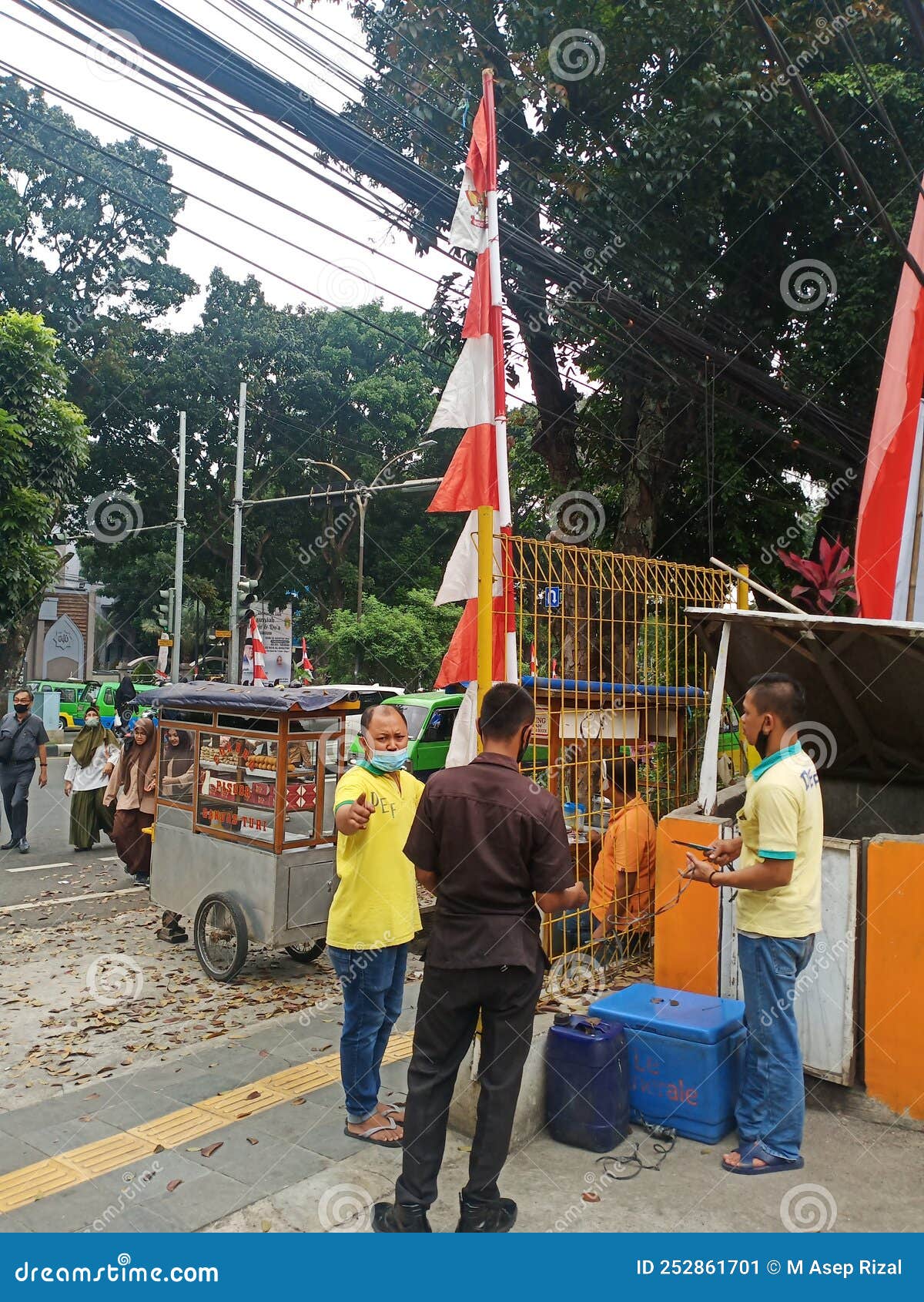 Flag installation editorial photo. Image of city, leisure - 252861701