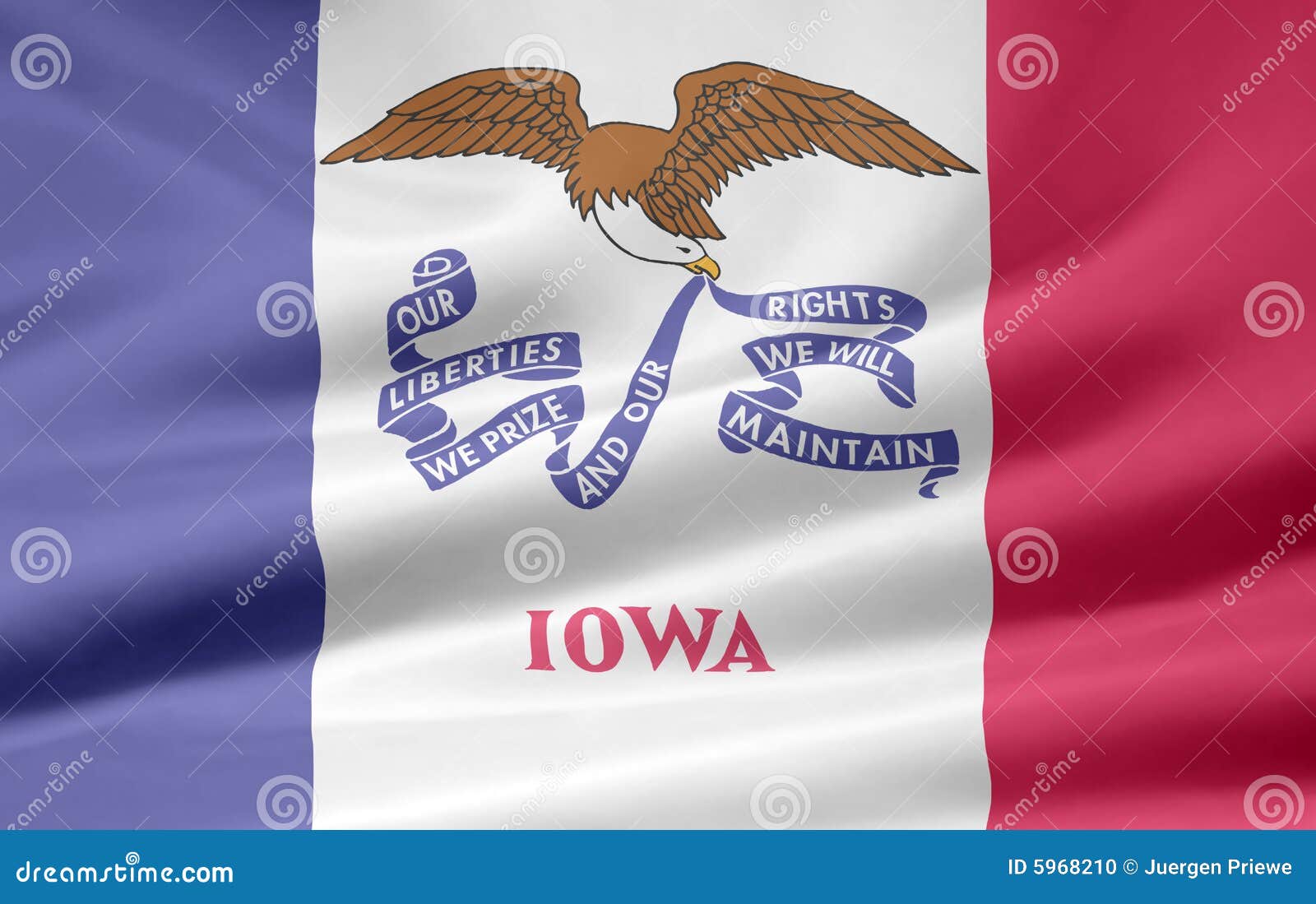 Flag of Iowa stock illustration. Illustration of proud - 5968210
