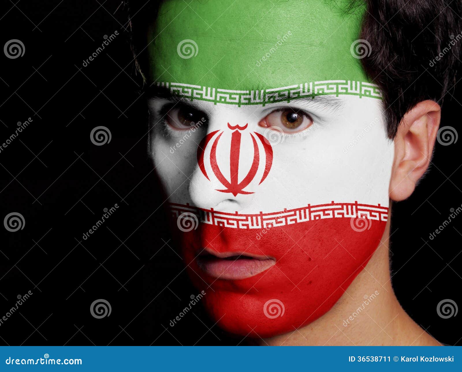 Flag of Iran stock image. Image of citizen, person, horizontal - 36538711