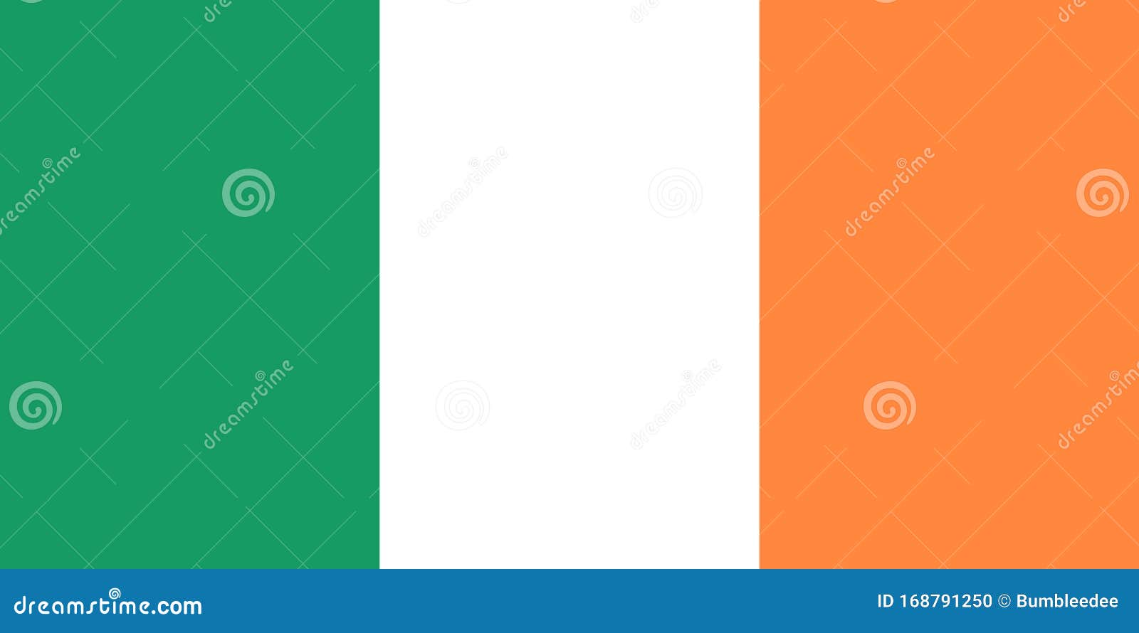 Flag of Ireland. Irish Tricolour Stock Illustration - Illustration of ...