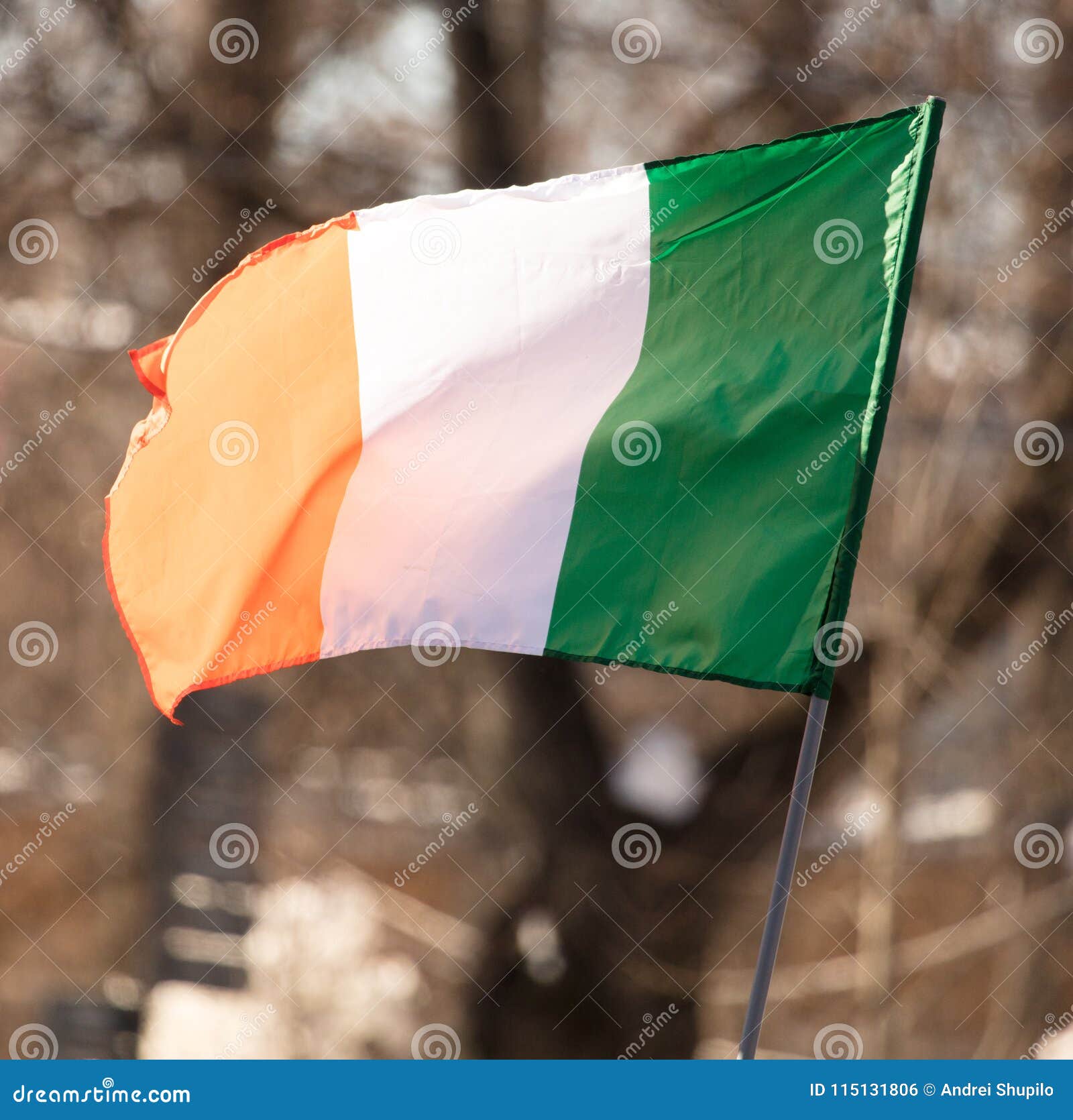 Flag of Ireland in the Open Air Stock Photo - Image of irland, color ...