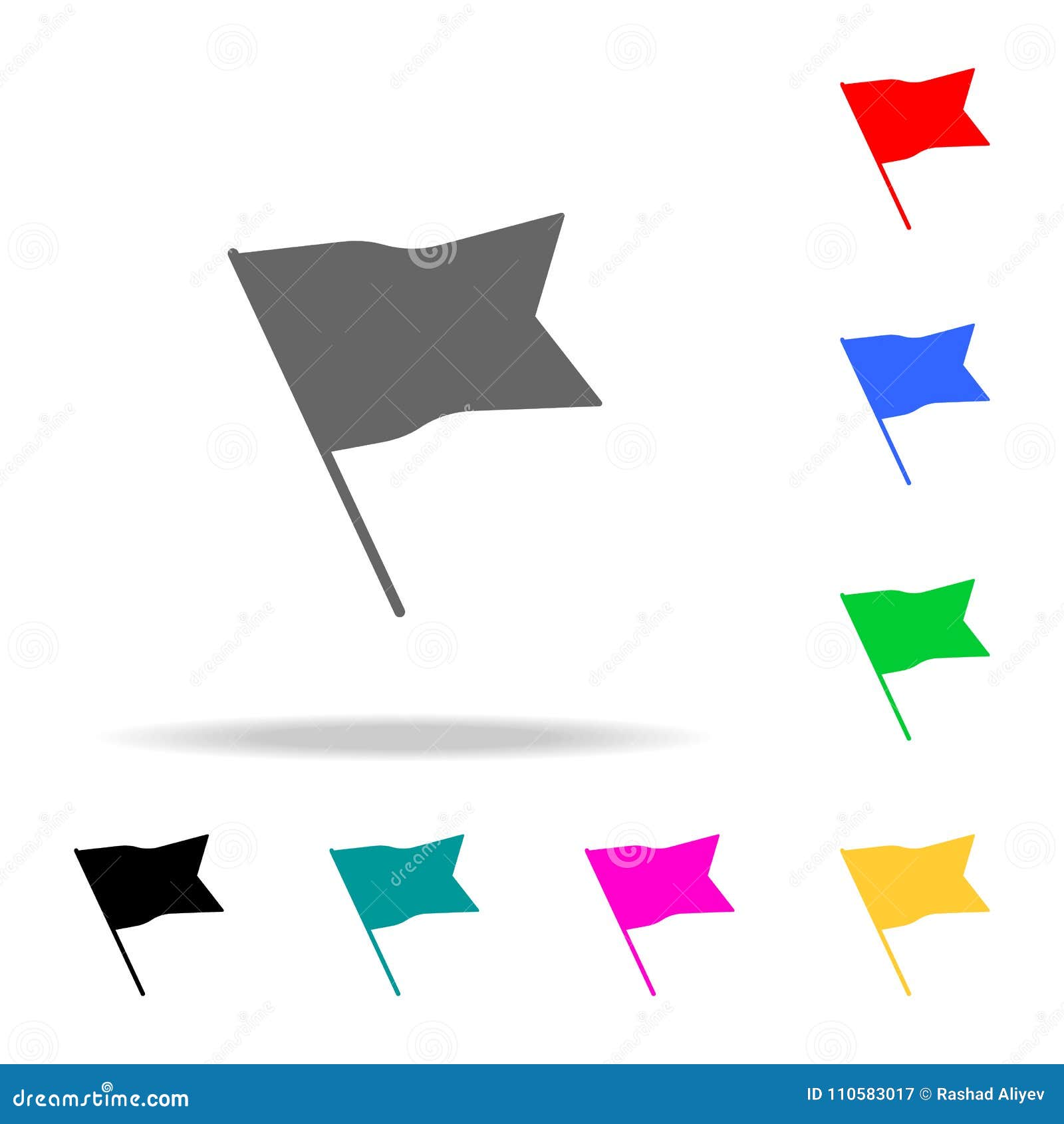 Flag Isolated Flat Web Mobile Icon. Elements in Multi Colored Icons for ...