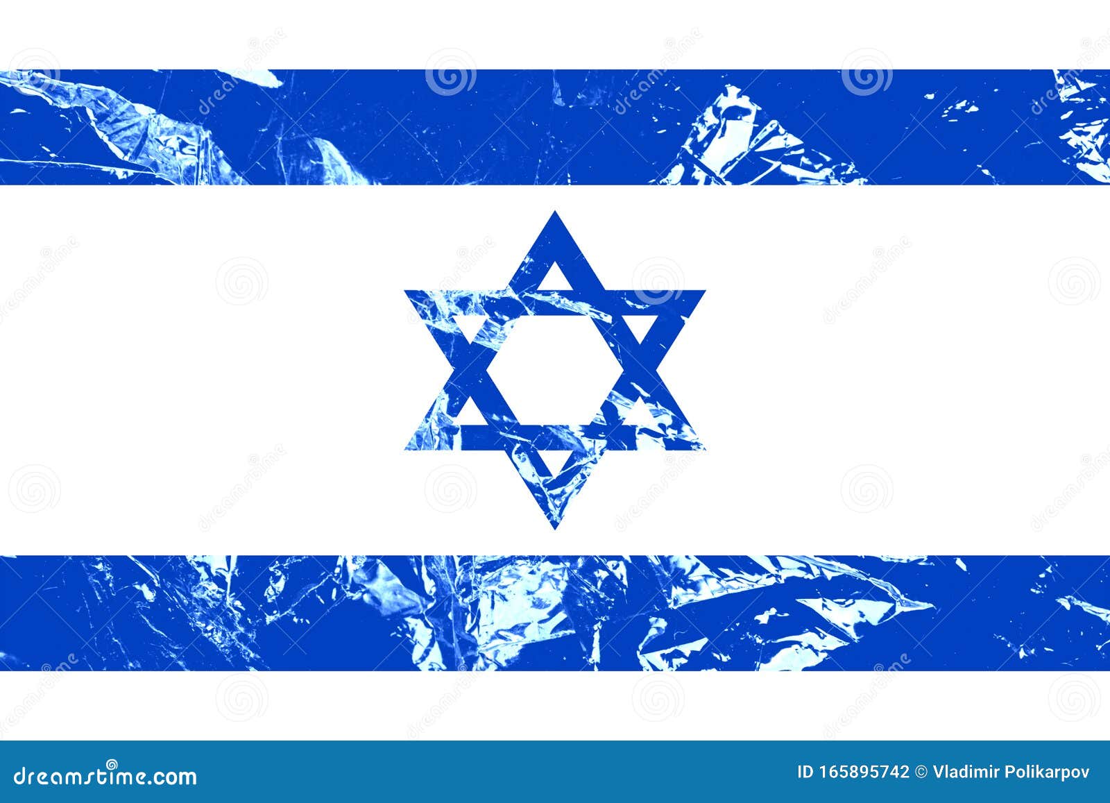 Flag of Israel with Texture. Template for Design Stock Illustration ...