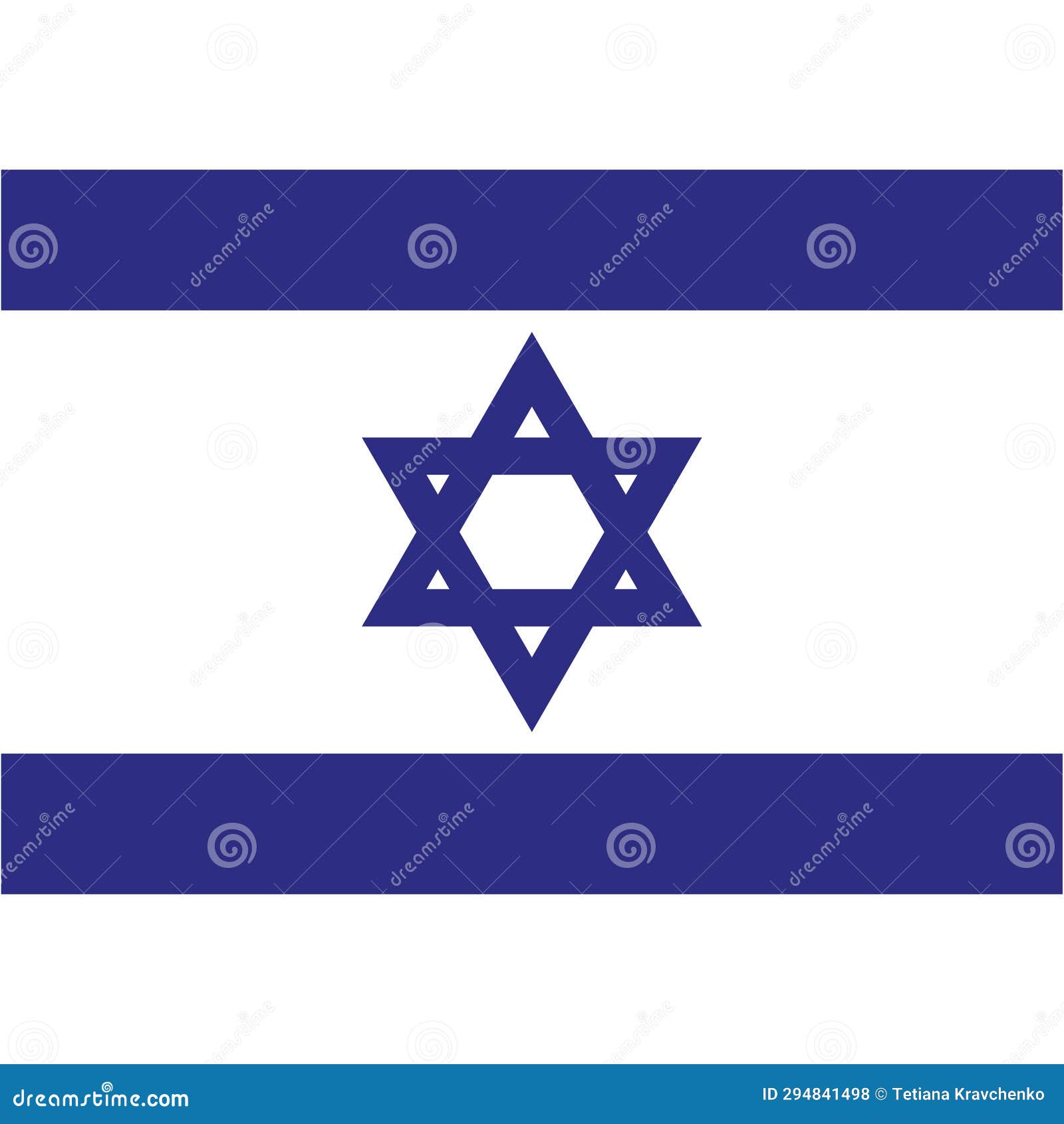 Flag of Israel. Vector Illustration. EPS 10 Stock Illustration ...