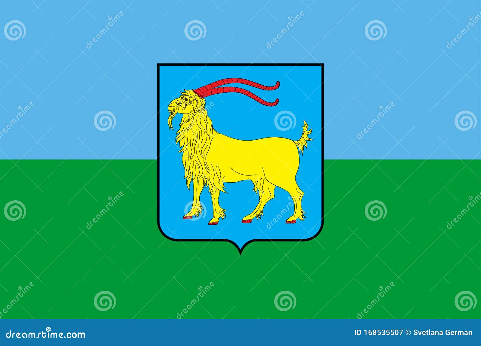 Flag of Istria County of Croatia Stock Vector - Illustration of ...