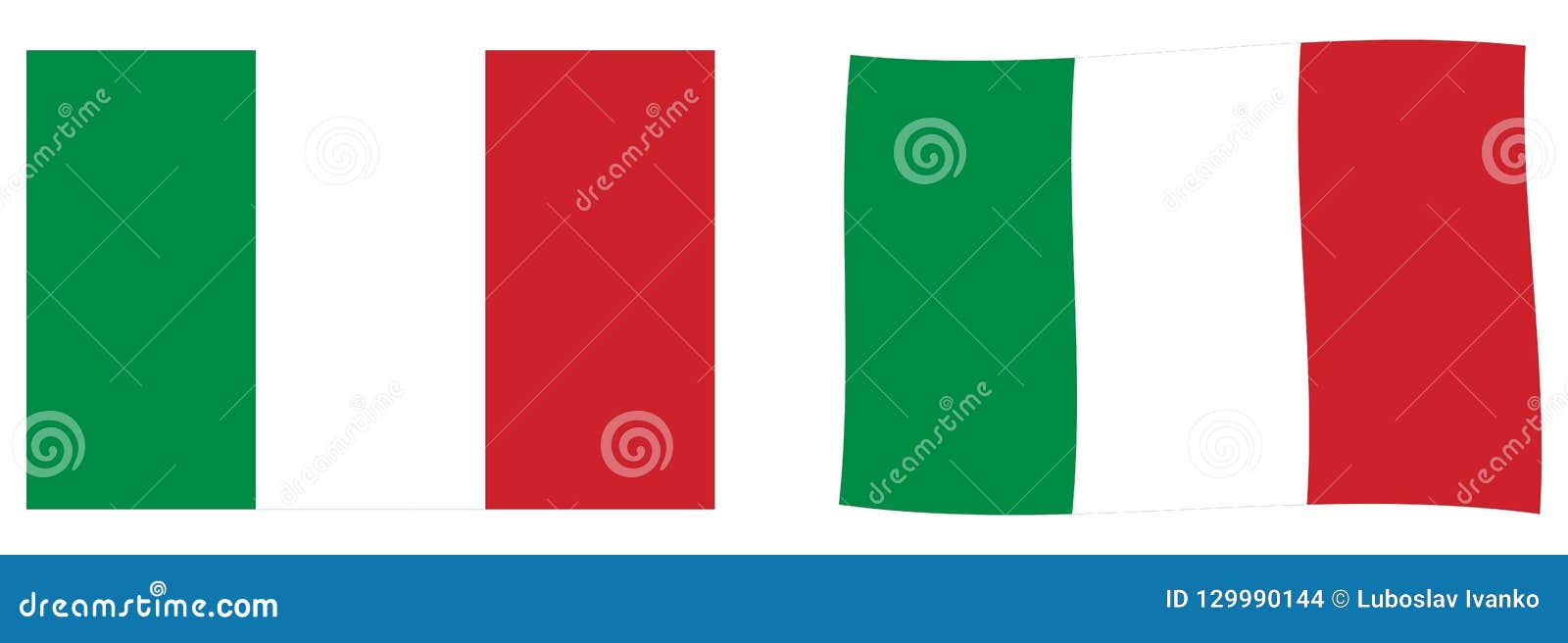 Flag of Italy. Simple and Slightly Waving Version. Stock Vector ...
