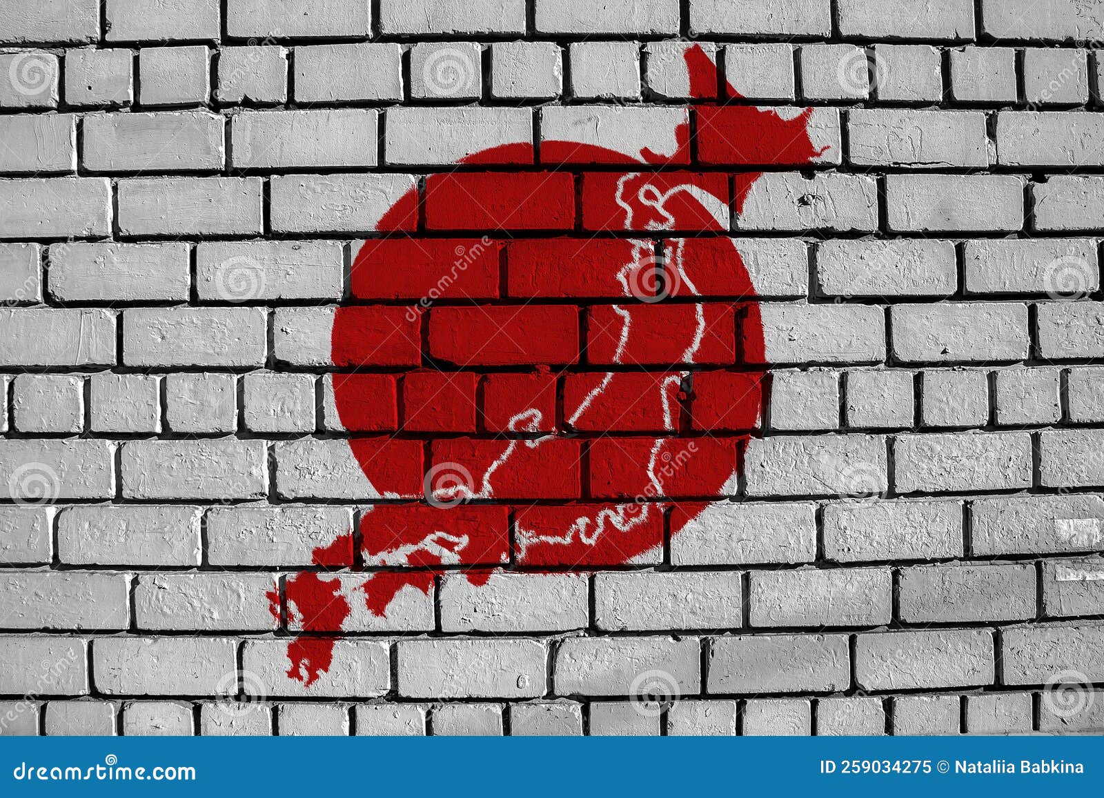 Flag of Japan and Contour Map of the Country on the Texture. Collage ...