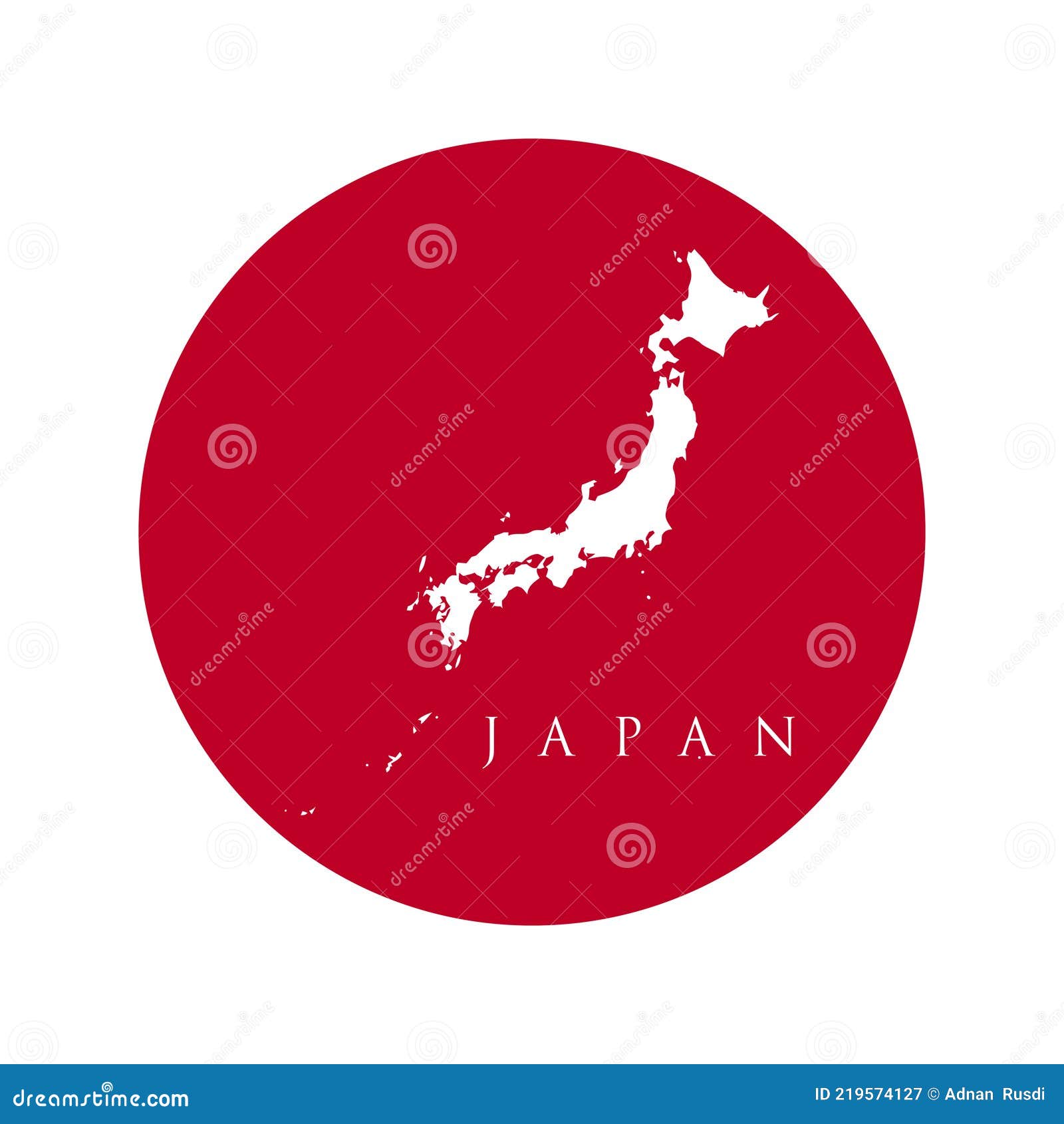Flag of Japan with Maps Territory of Japan Vector Illustration. Map of ...