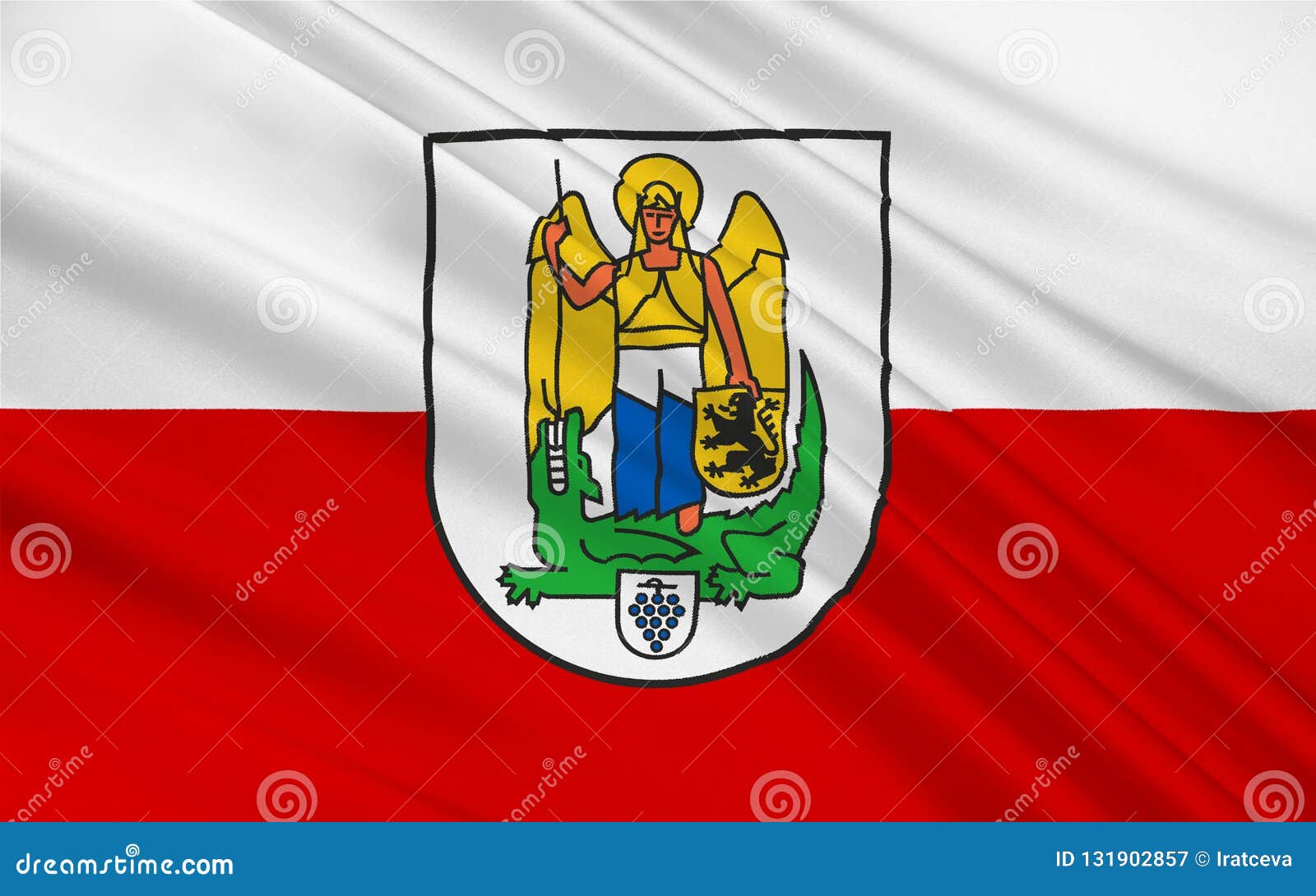 Flag of Jena of Thuringia, Germany Stock Image - Image of national ...