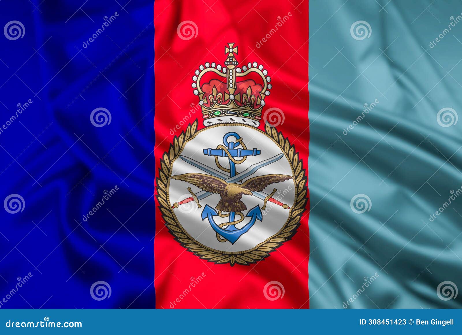 The Flag of the Joint Services Rippled Stock Illustration ...