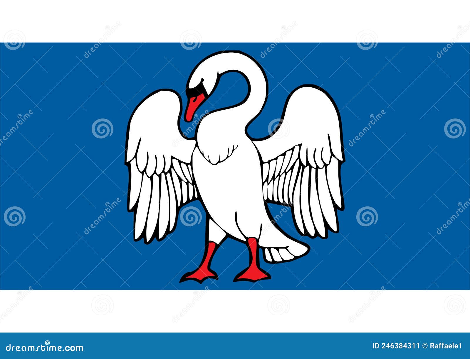 Flag of Jonava stock illustration. Illustration of cross - 246384311