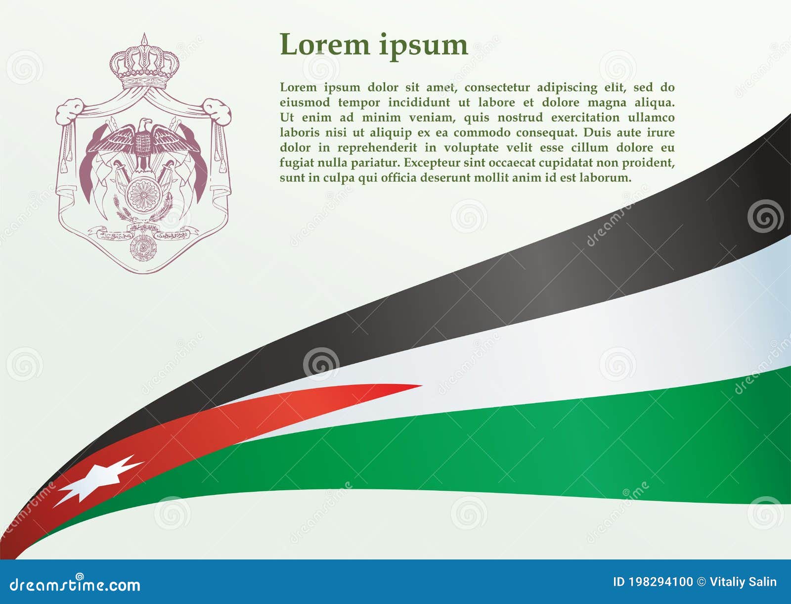 Flag of Jordan, Hashemite Kingdom of Jordan. Vector Illustration Stock ... Flag of Jordan, Hashemite Kingdom of Jordan. Vector Illustration Stock ...