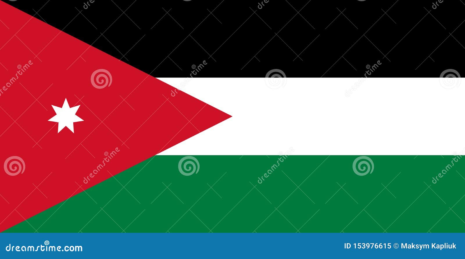 Jordan Vector Flag. National Symbol of Jordan. Amman Stock Vector ...