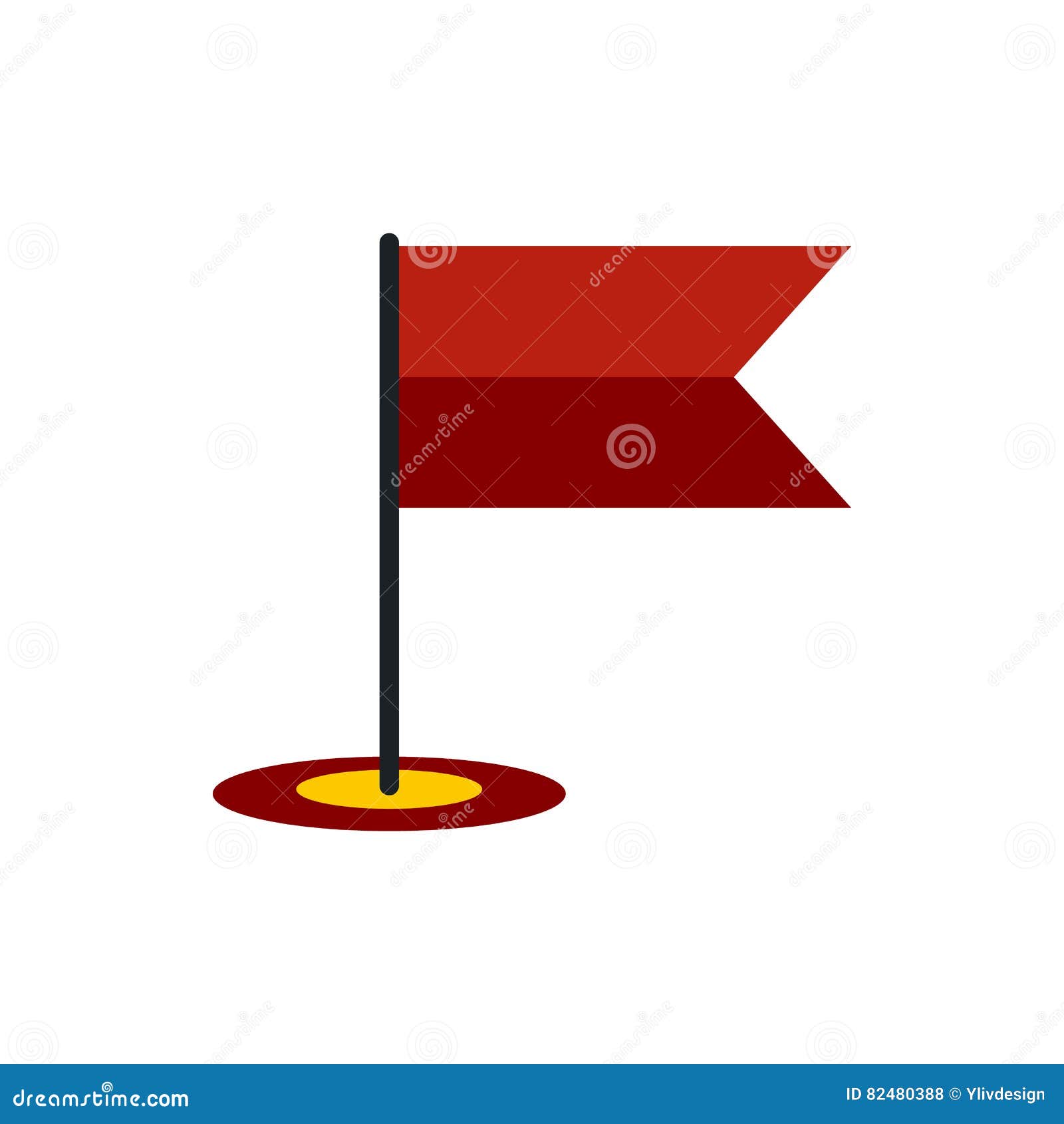 Flag in JPS Icon, Flat Style Stock Vector - Illustration of element ...
