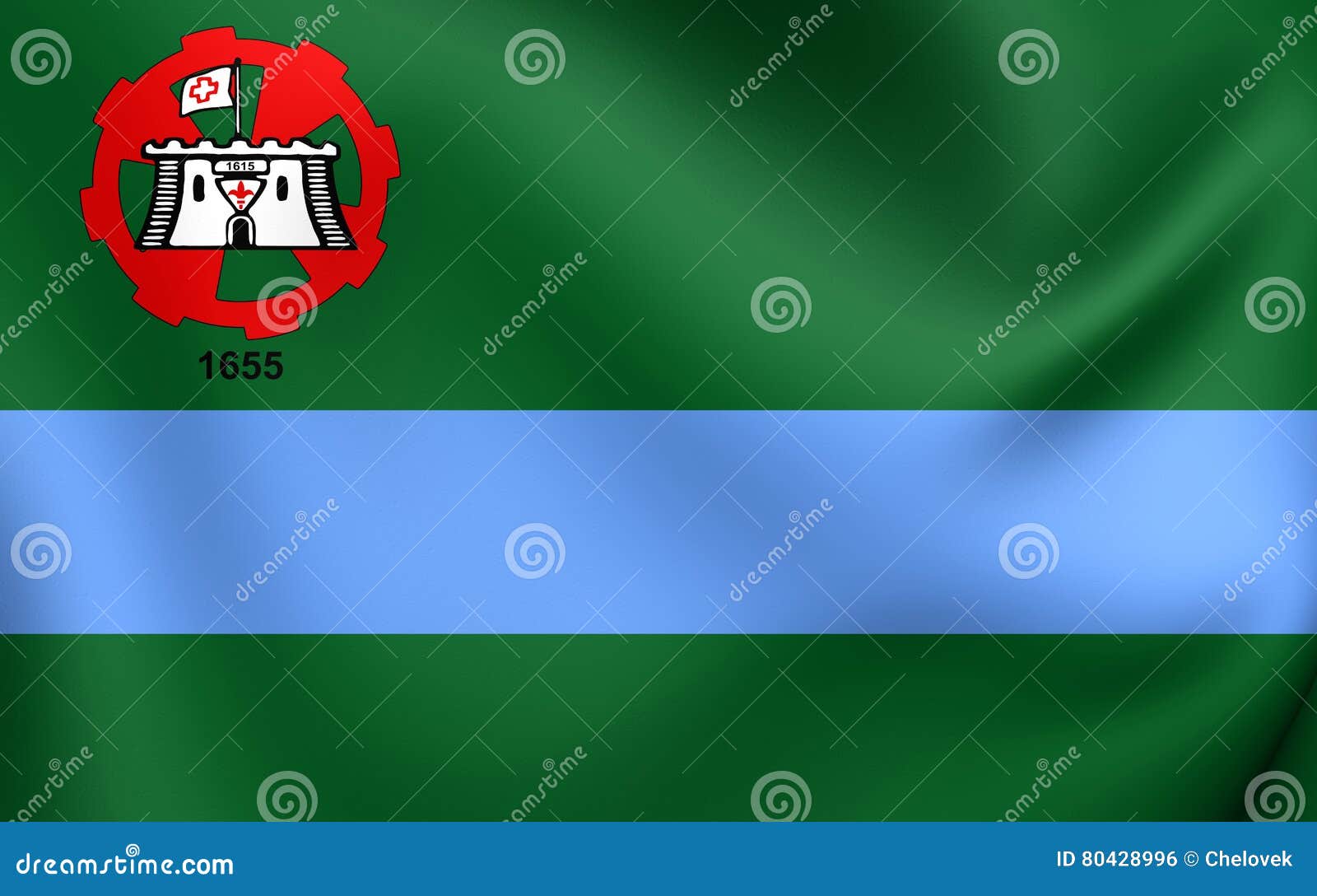 Flag of Jundiai, Brazil. stock illustration. Illustration of horizontal ...