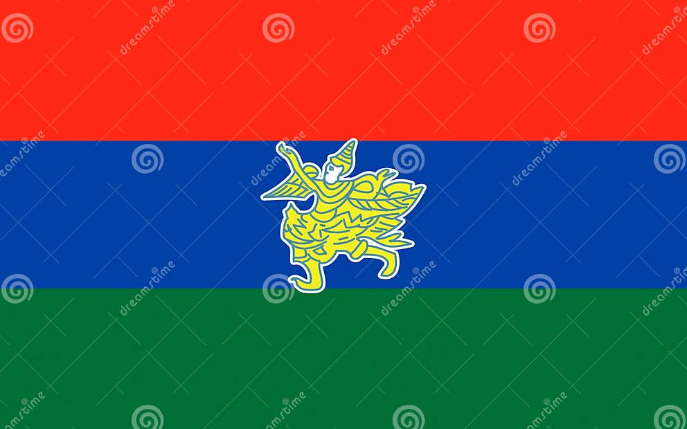 Flag of Kayah, Myanmar stock illustration. Illustration of background ...