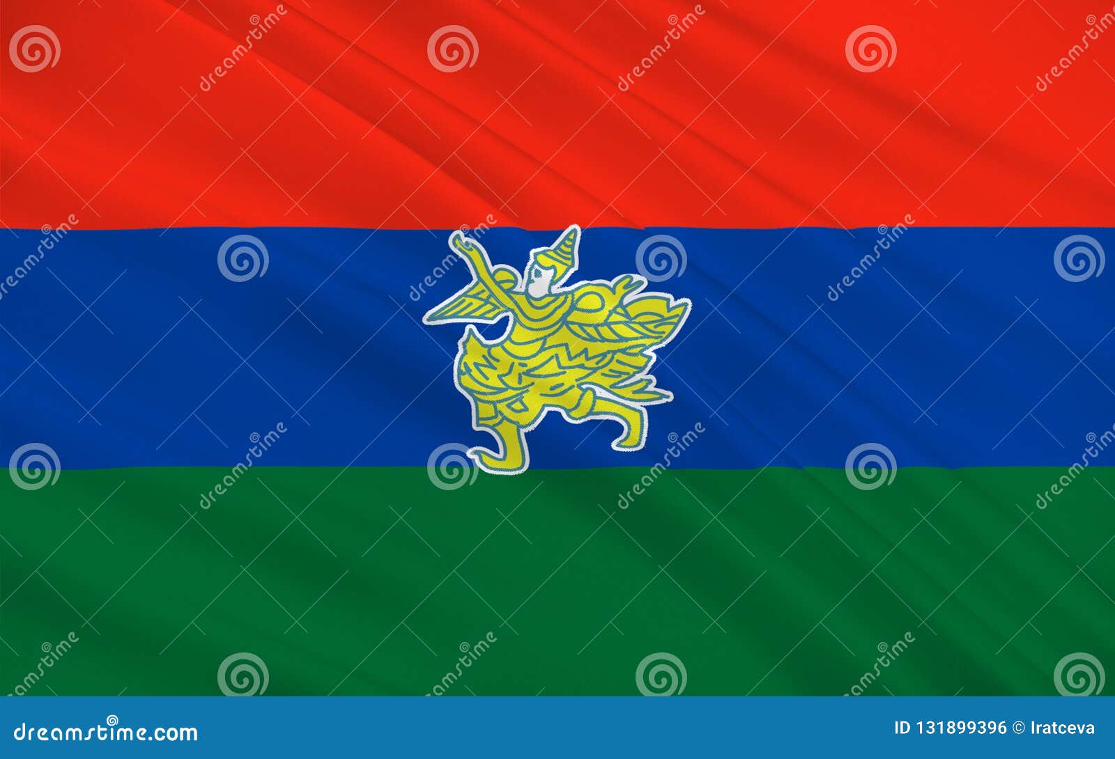 Flag of Kayah, Myanmar stock illustration. Illustration of burma ...