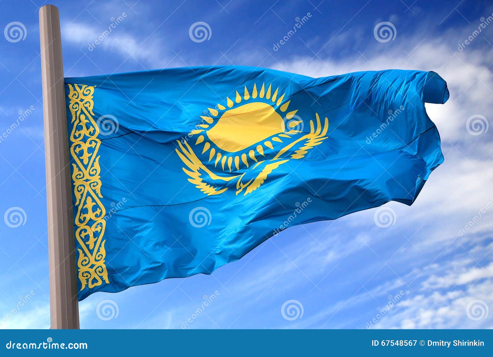 Flag of Kazakhstan stock image. Image of kazakhstan, flags - 67548567