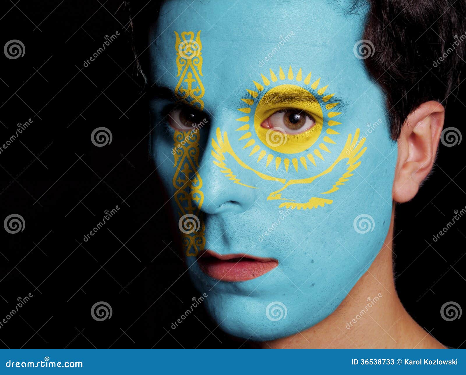 Flag of Kazakhstan stock image. Image of citizen, person - 36538733