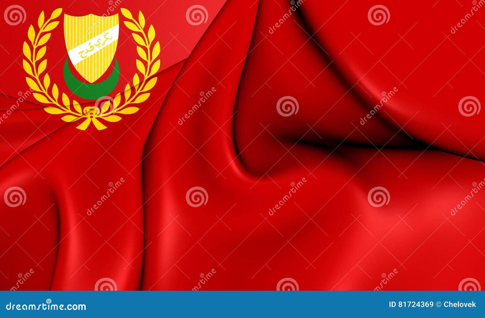 Flag of Kedah State, Malaysia. Stock Illustration - Illustration of ...